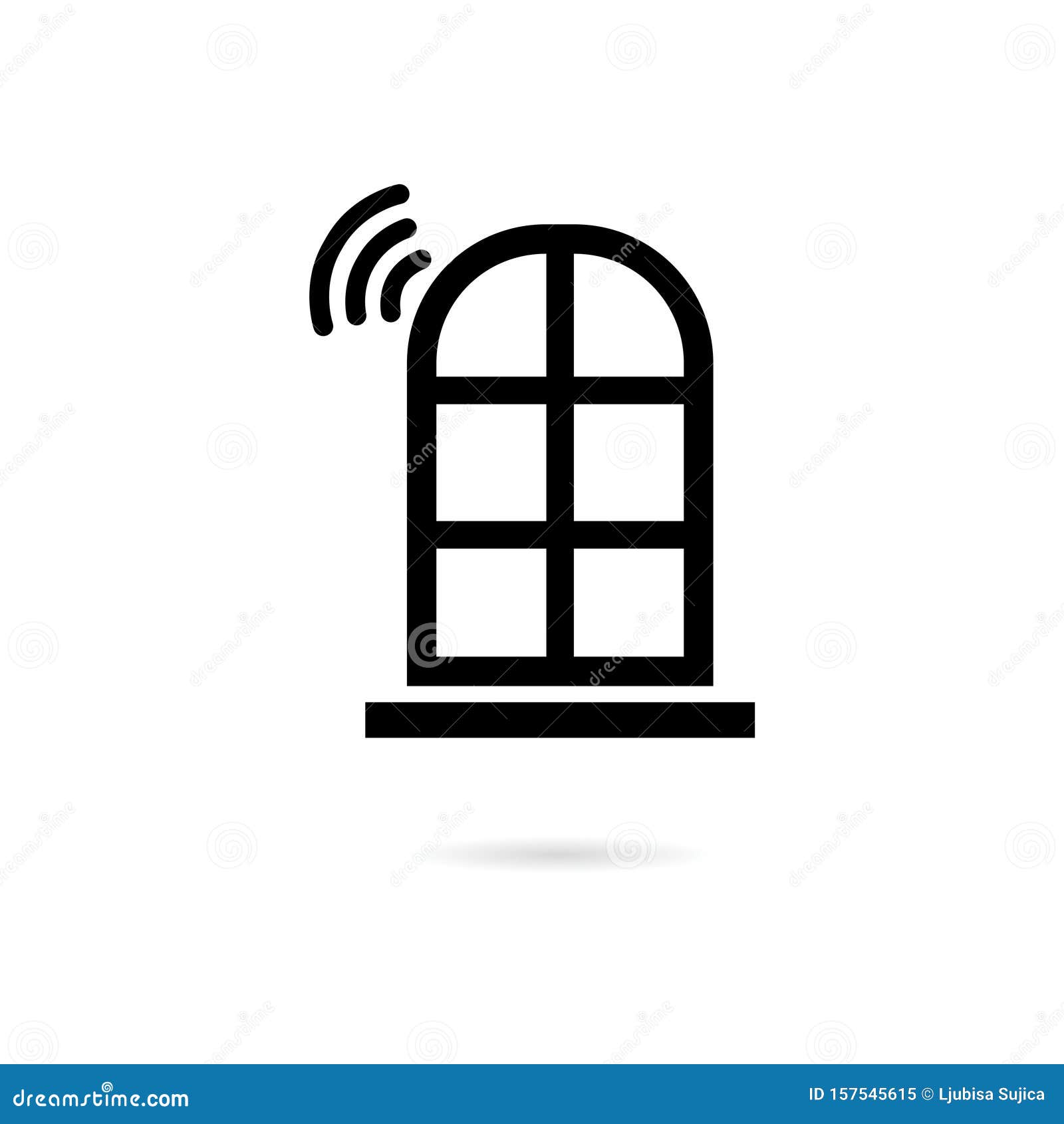 Black Glass Break Sensor Icon Stock Vector - Illustration of clip ...