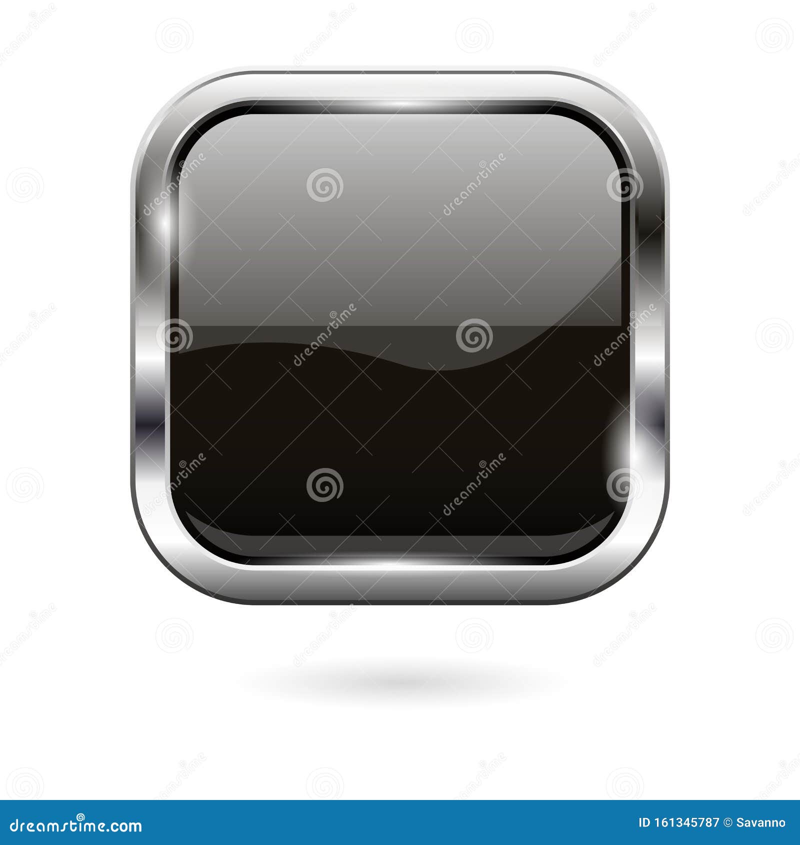 Black Glass Button. 3d Shiny Square Icon Stock Vector - Illustration of ... Black Glass Button. 3d Shiny Square Icon Stock Vector - Illustration of ...