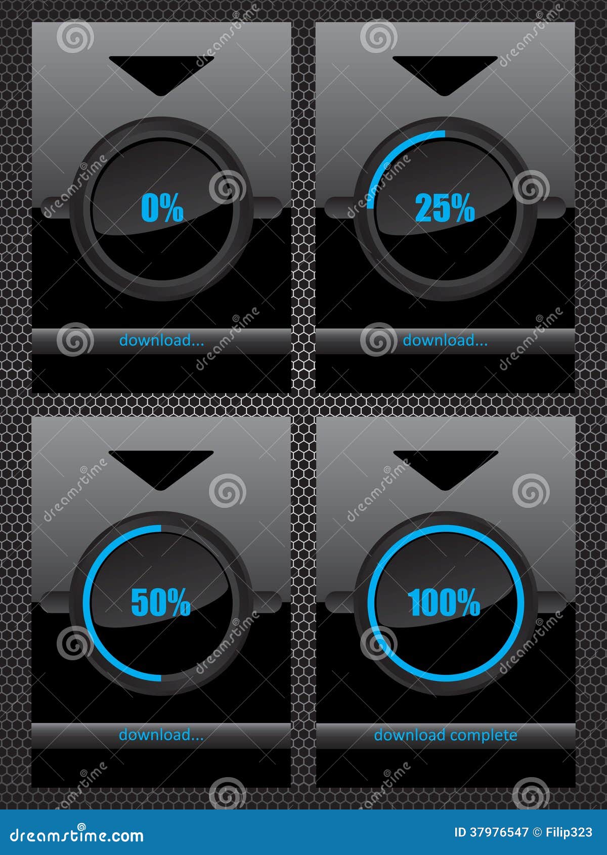 Black Glass Download Progress Bar Stock Vector - Illustration of design ...