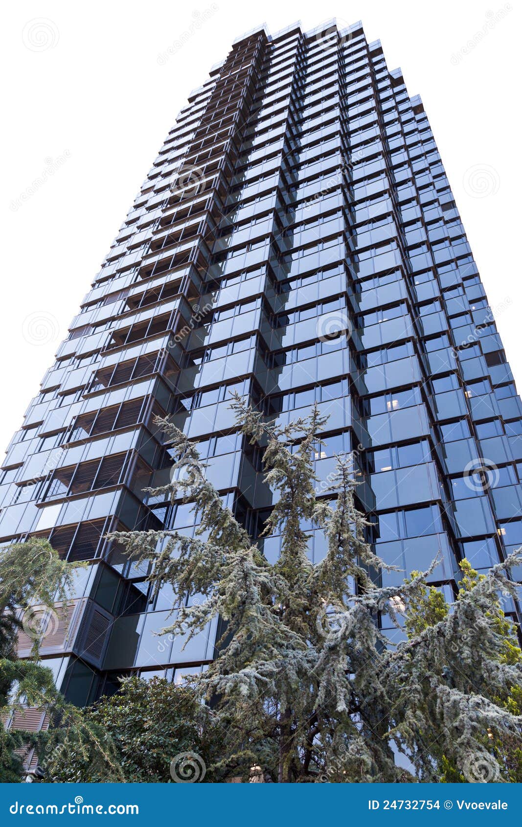 Black glass skyscraper stock photo. Image of barcelona - 24732754