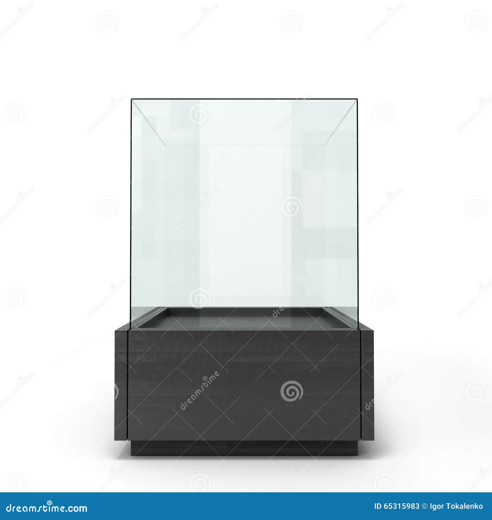 Black Glass Window on a White Background Front View Stock Illustration ...