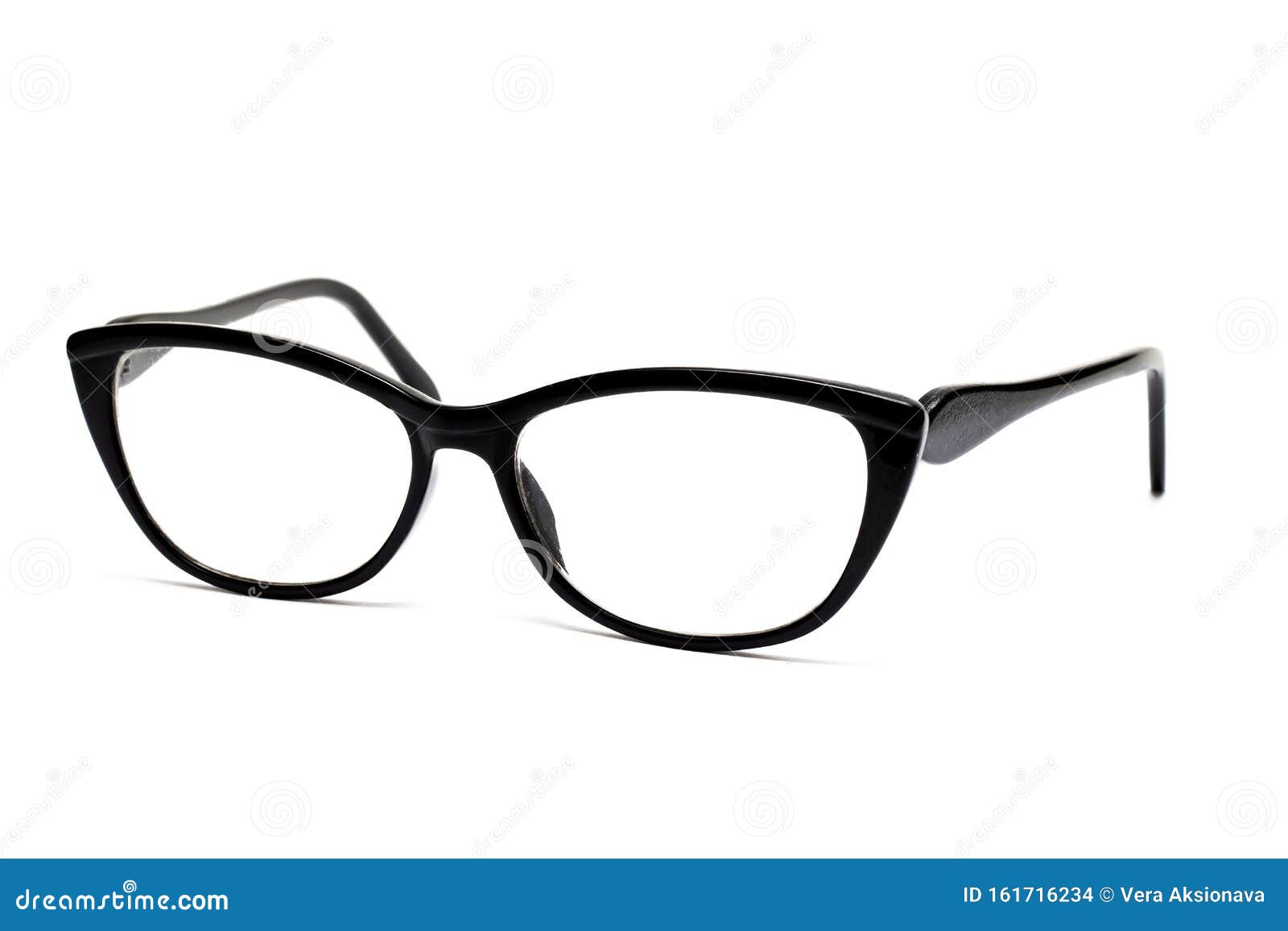Black Glasses for Vision Isolated on White Background Stock Photo ...