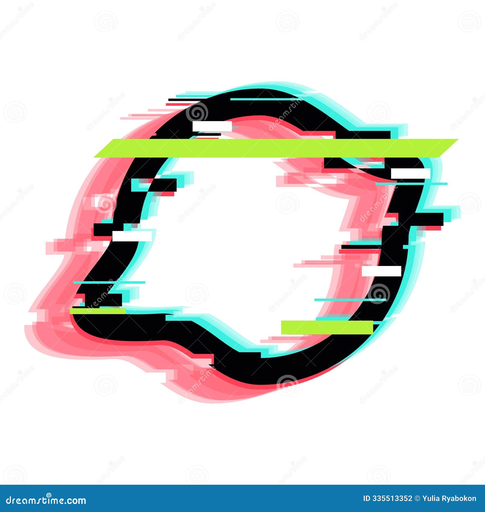Glitch Frame Cadre Template. Vector Illustration | CartoonDealer.com ...