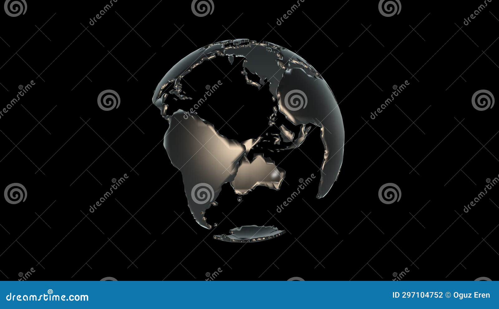 Black Globe Planet Earth Rotating Loop with Alpha Channel Stock Footage ...