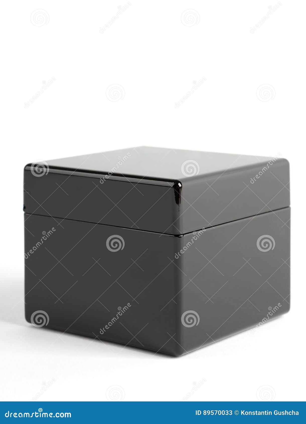Black glossy box stock image. Image of closeup, square - 89570033