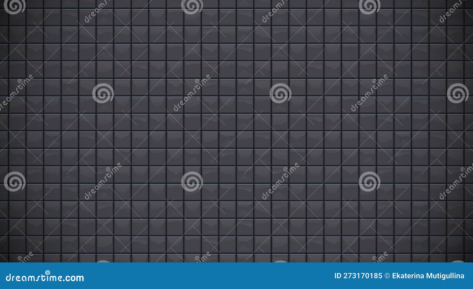 Black Glossy Ceramic Square Tiles Pattern Horizontal Background. Home ...