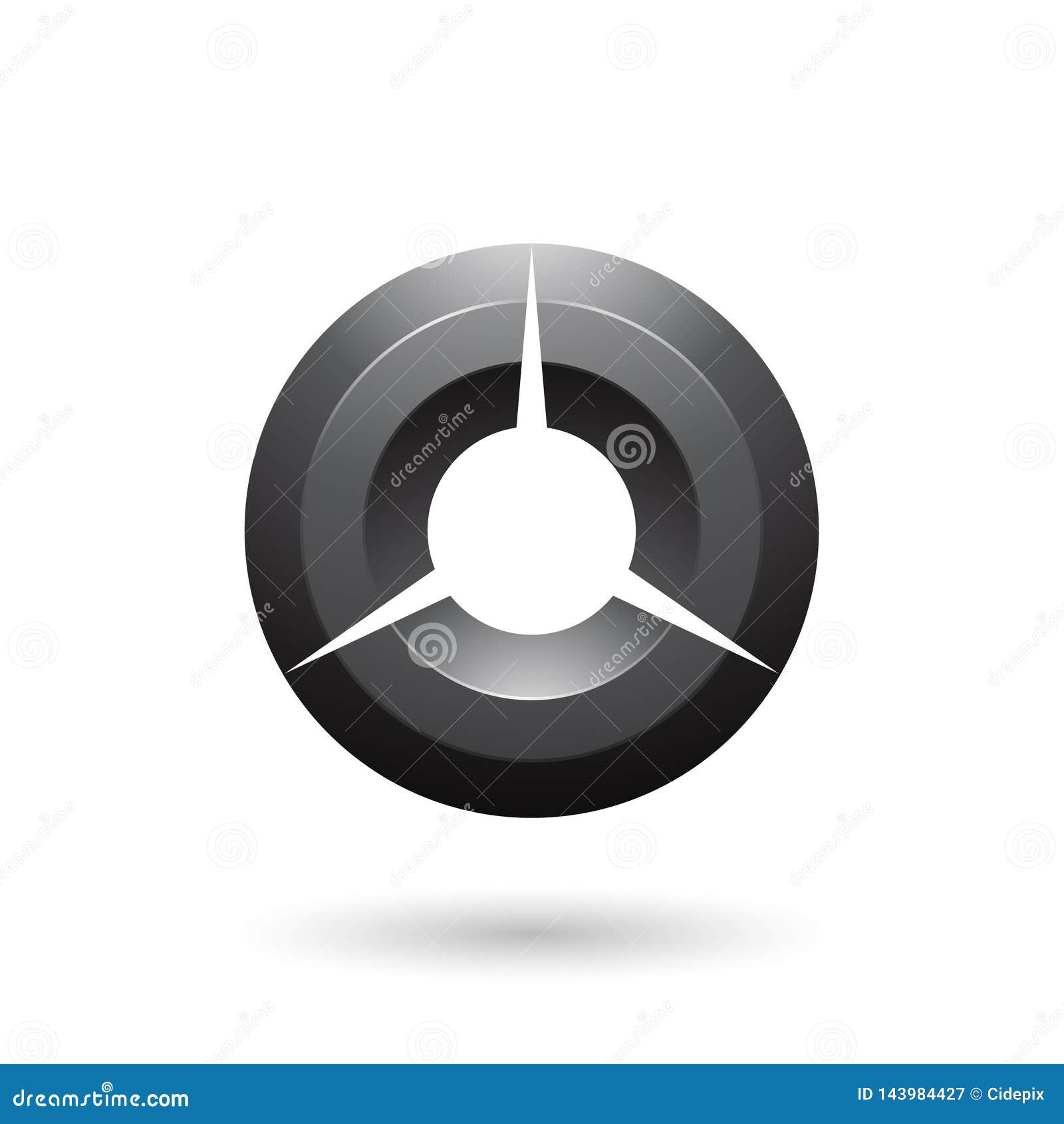 Black Glossy Shaded Circle Vector Illustration Stock Vector ...