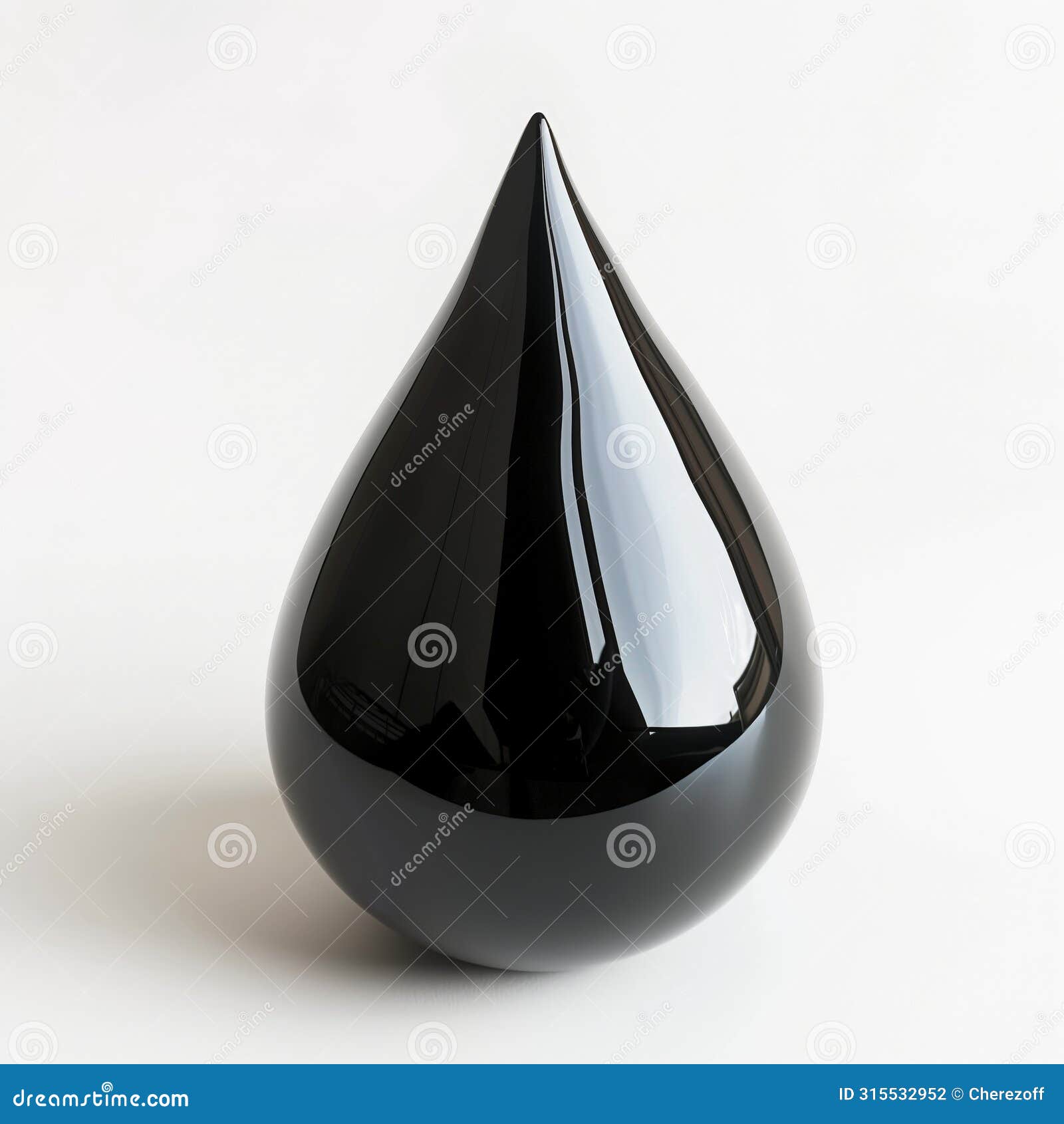 Black Glossy Teardrop-shaped Object Stock Photo - Image of shiny ...