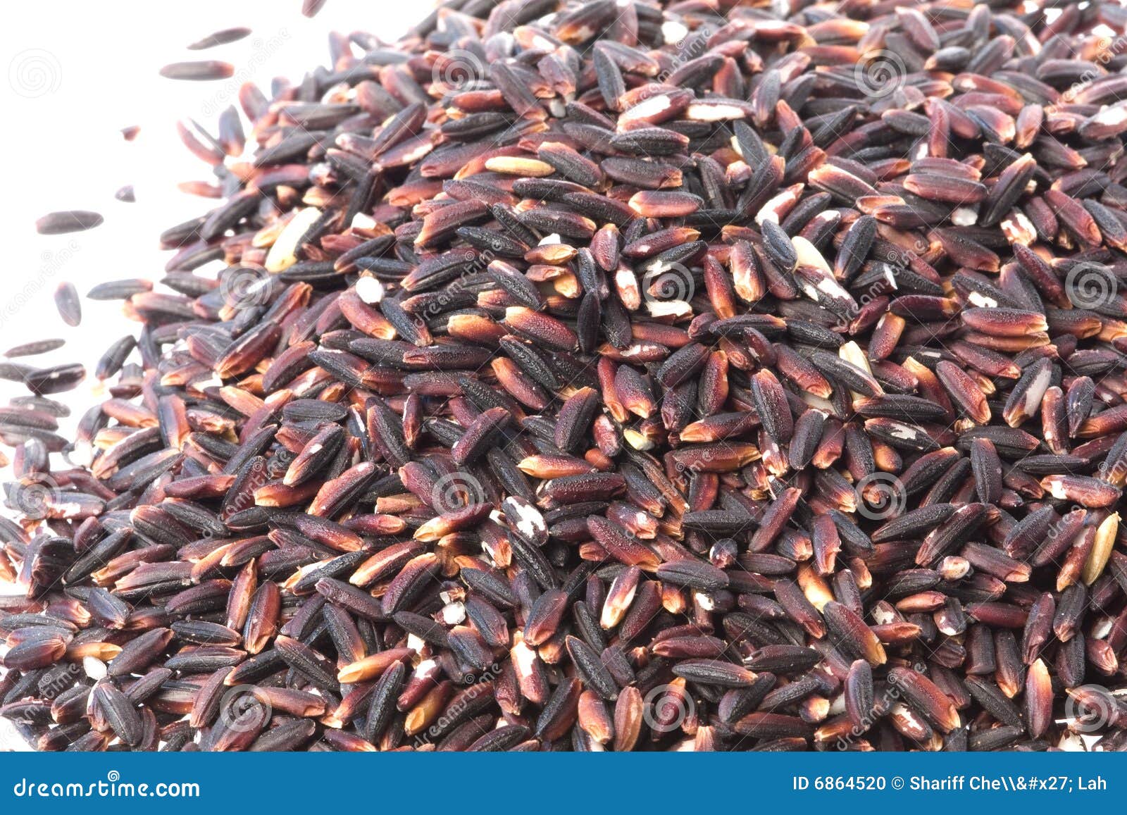 Black Glutinous Rice Isolated Stock Photo - Image of edible, ingredient ...