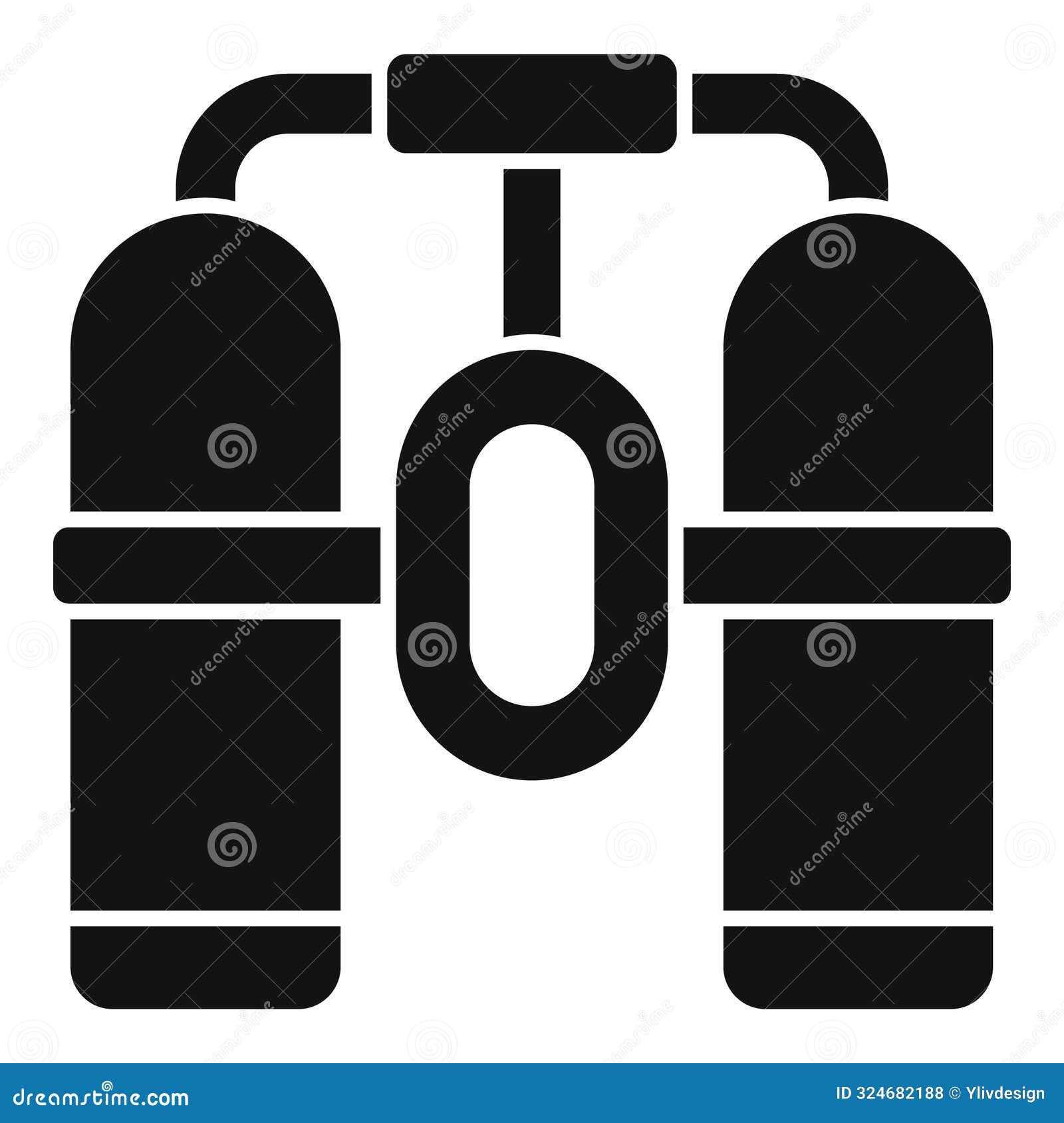 Double Tank Filter Icon Outline Vector. Osmosis System Stock Image ...