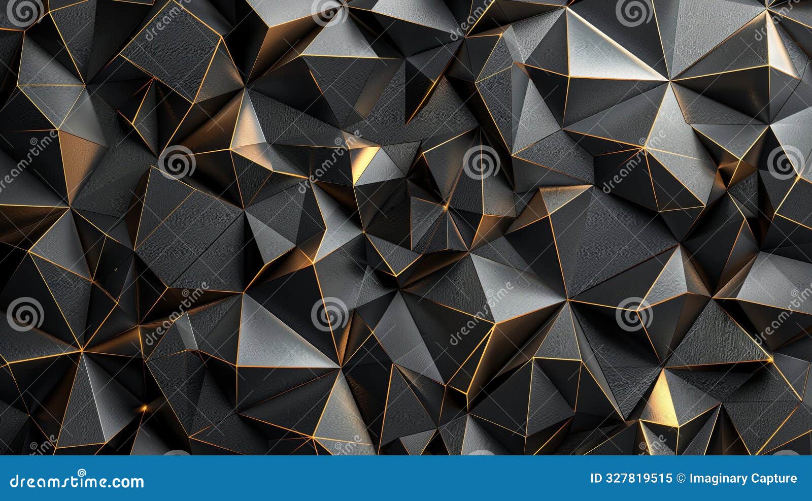 A Black and Gold Abstract Design with Sharp Angles and Triangles ...