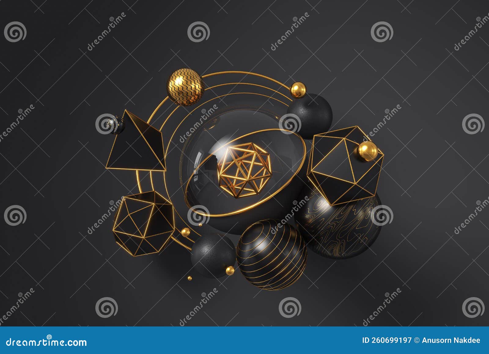 Black and Gold Abstract Geometry Background Stock Illustration ...