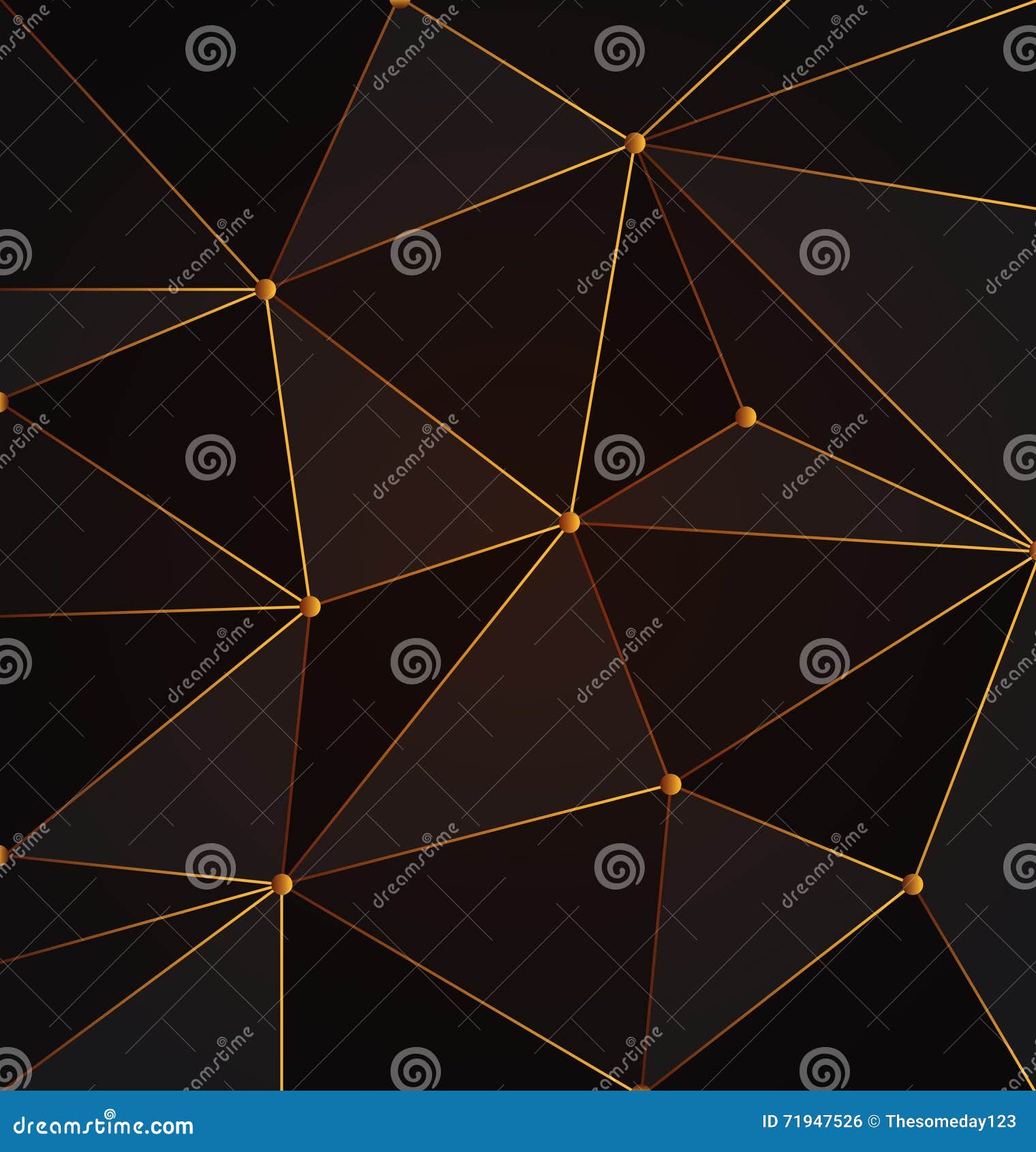 Black and Gold Abstract Polygon Background.Vector Stock Vector ...