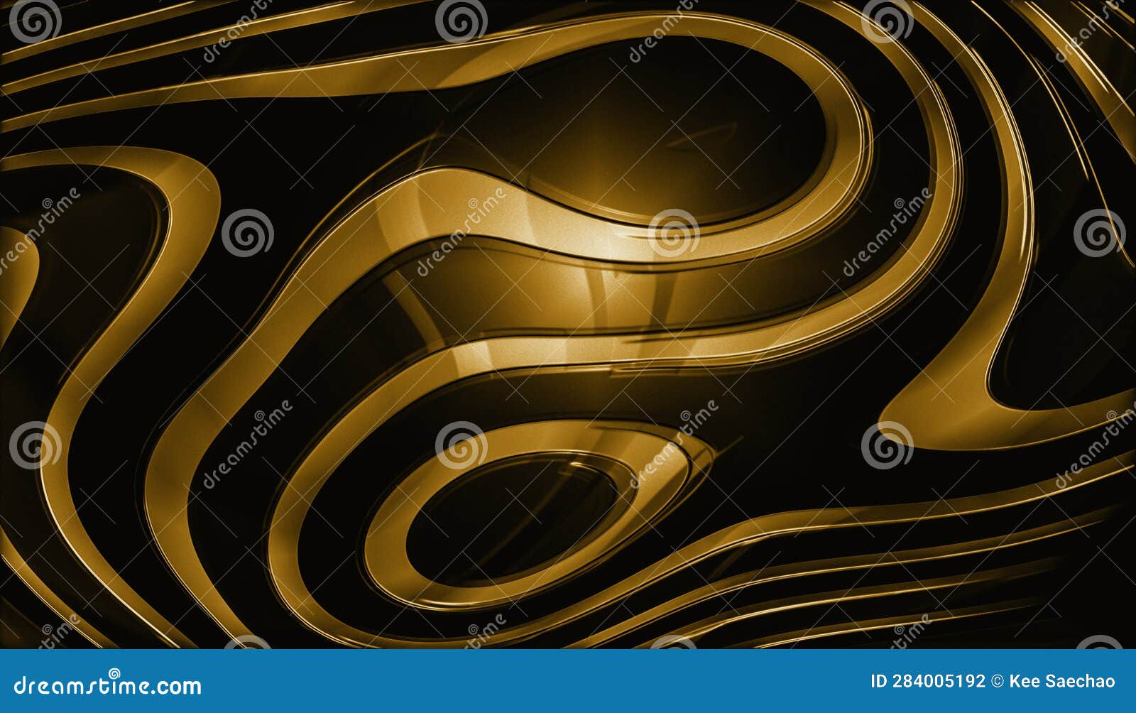 Black gold abstract wave stock illustration. Illustration of elegant ...