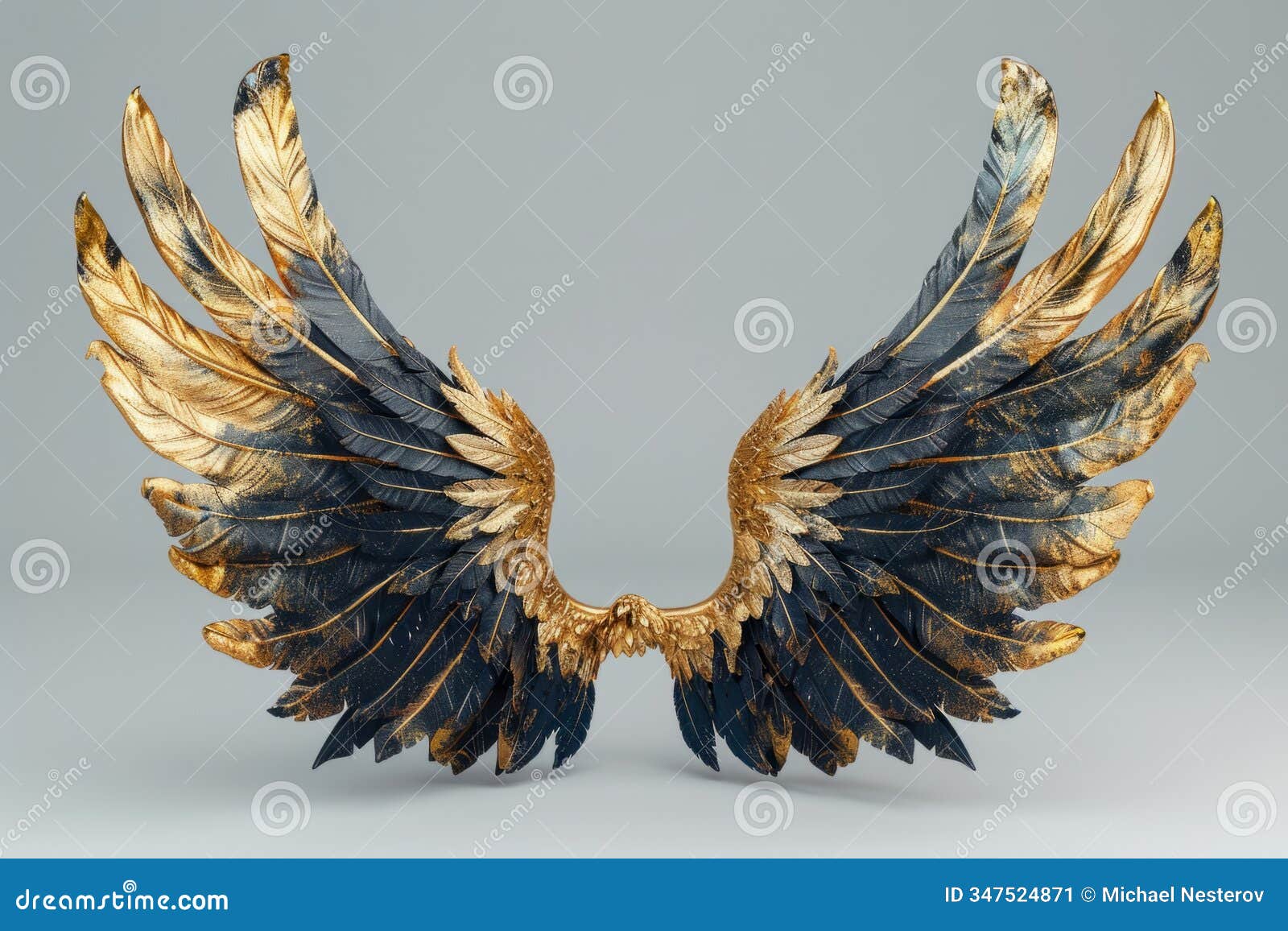 Black and gold angel wings stock image. Image of spirituality - 347524871