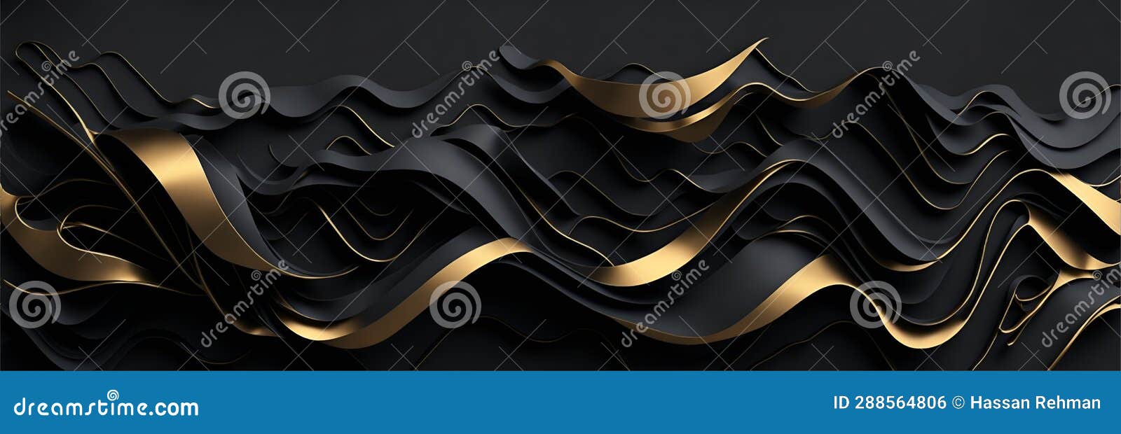 Black and Gold Background. Ai Generated Stock Illustration ...