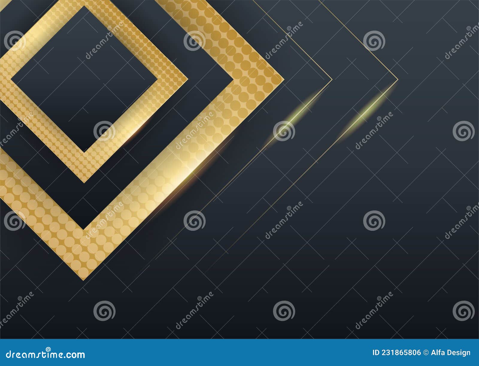 Black Gold Background Overlap Dimension Abstract Geometric Modern ...