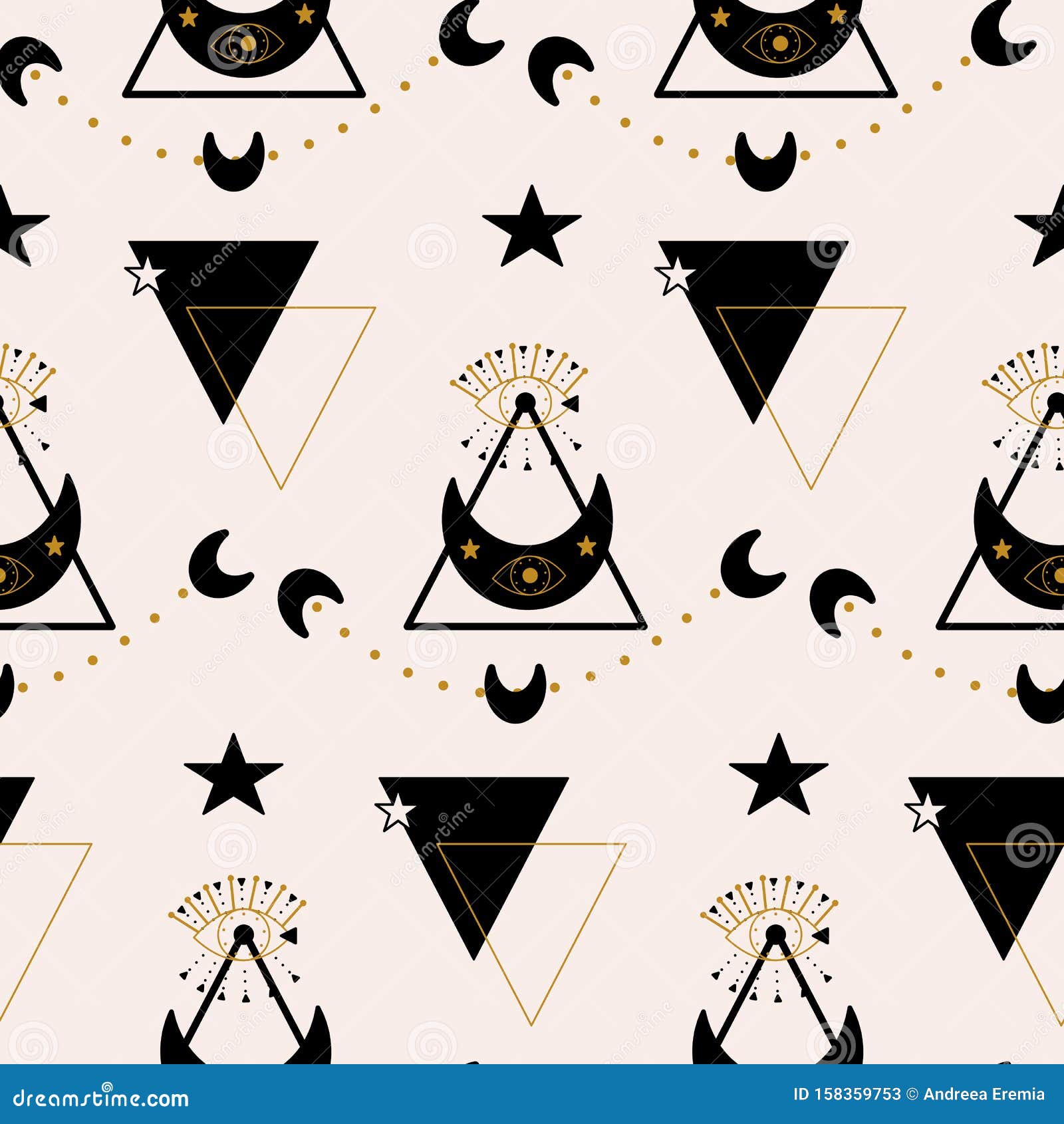 Celestial Elements Doodle Vector Illustration | CartoonDealer.com ...