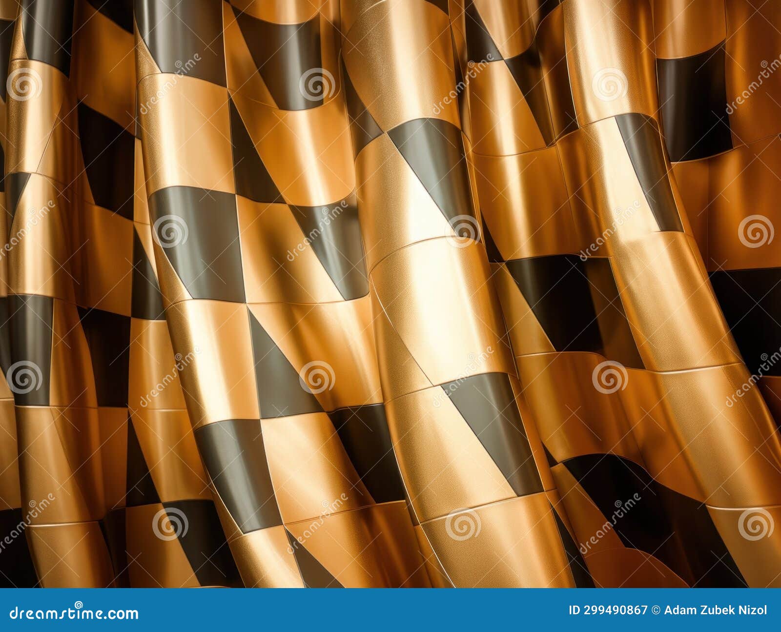 A Black and Gold Checkered Pattern Stock Illustration - Illustration of ...