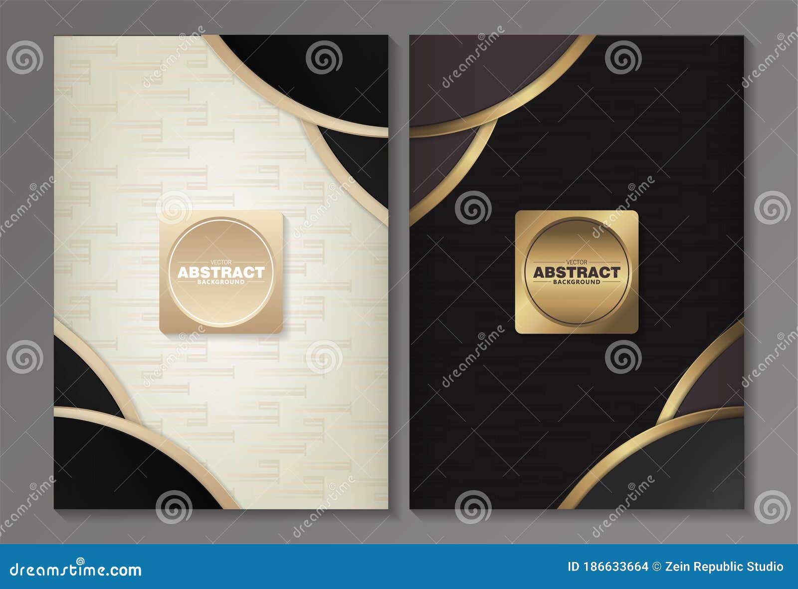 Black and Gold Color Minimal Cover Designs Stock Vector - Illustration ...