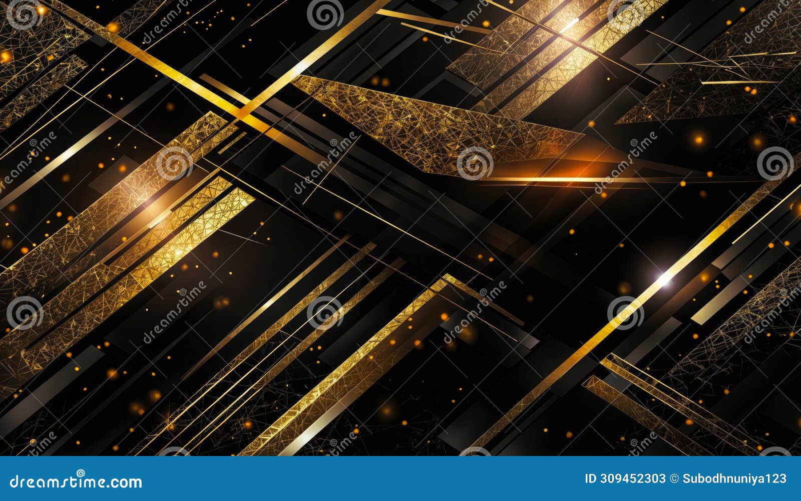 Black and Gold Geometric Design with Golden Sparkle Back Drop Stock ...