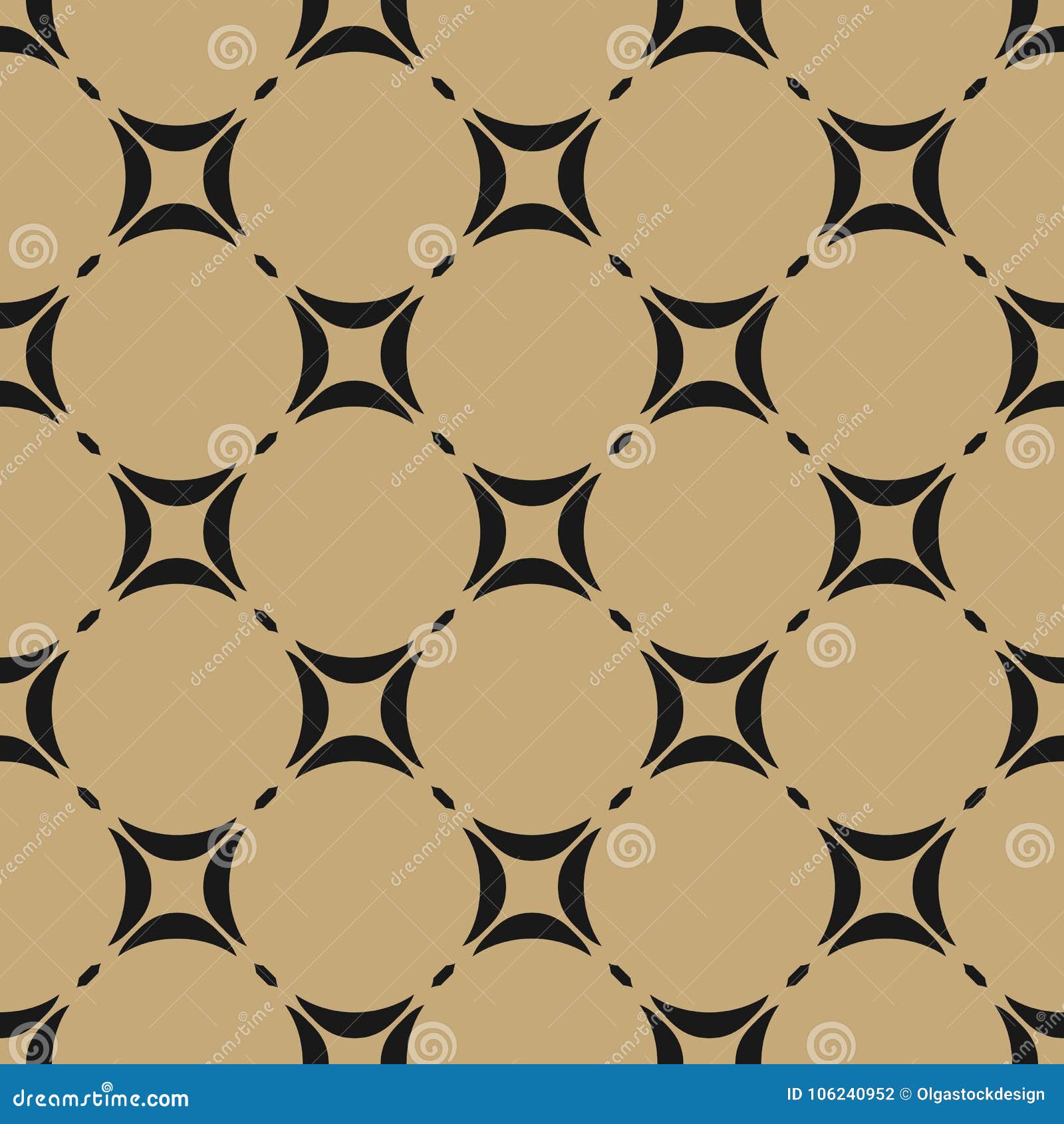Black and Gold Geometric Seamless Pattern. Vector Ornament Texture ...