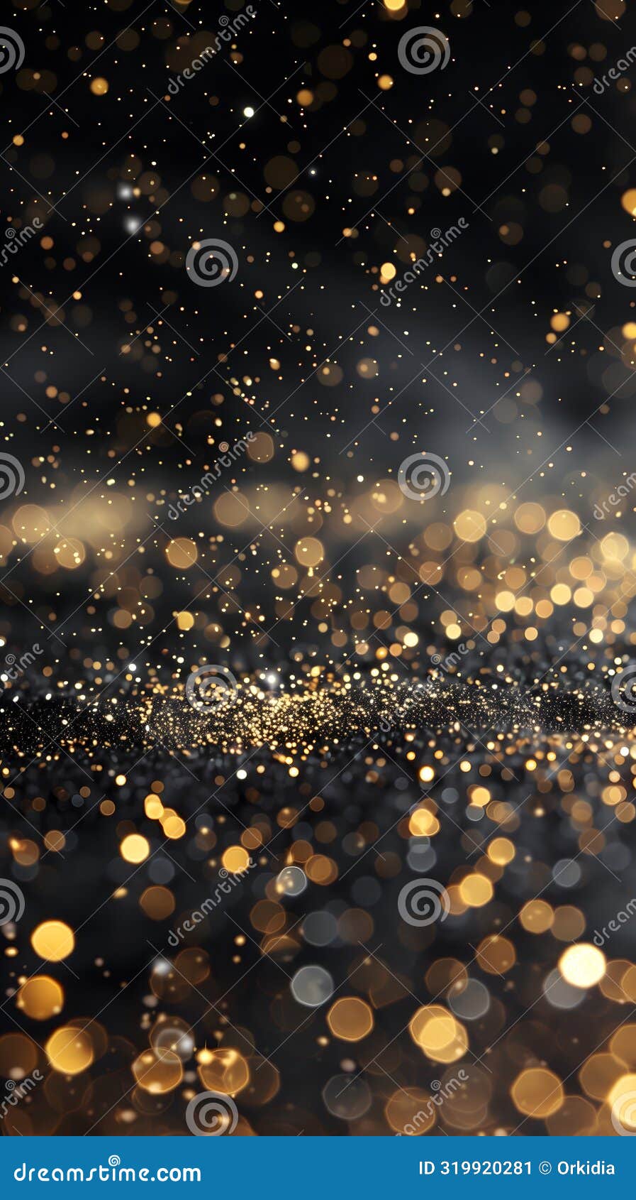 Black and Gold Glitter Background Design Stock Illustration ...