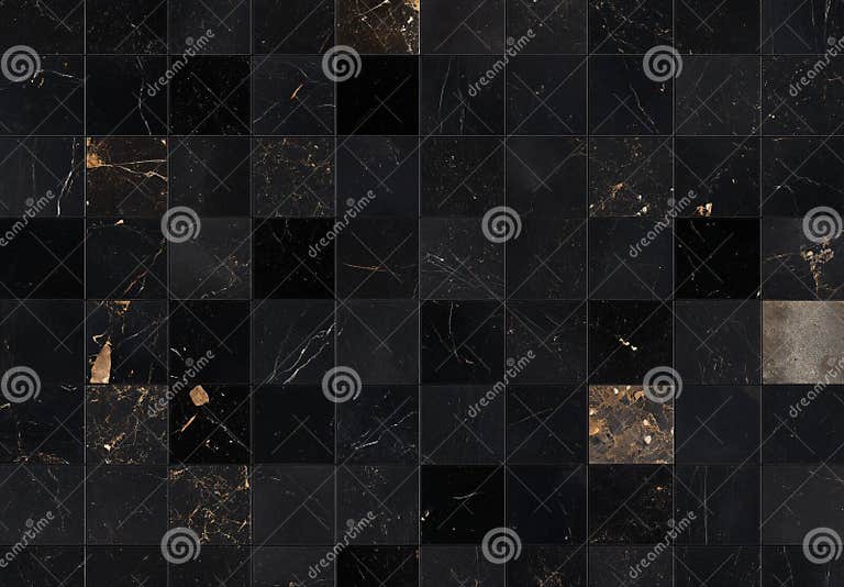 Black Gold Marble Tile Seamless Texture Pattern High Quality Image ...