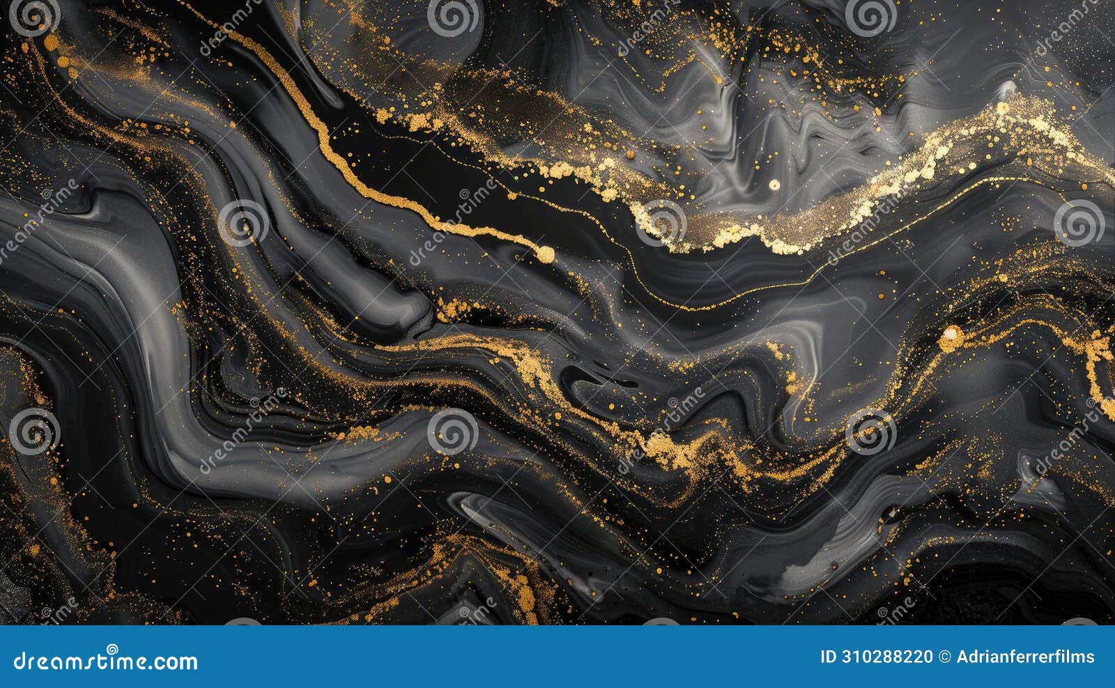Black and Gold Marbled Pattern with Luxurious Swirls. Stock Photo ...