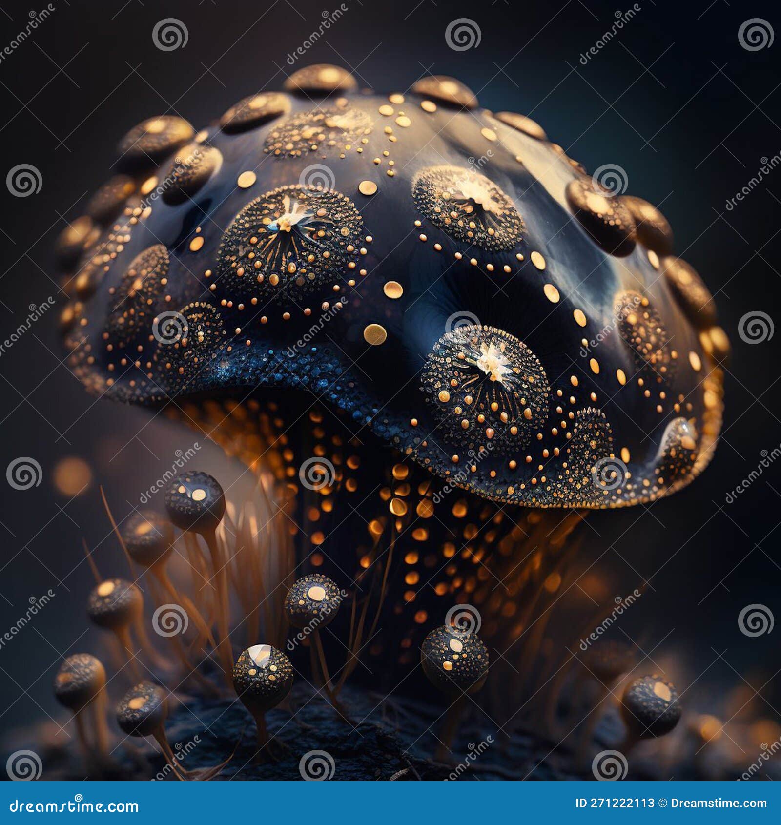 A Black Gold Objek and Black Background Stock Illustration ...
