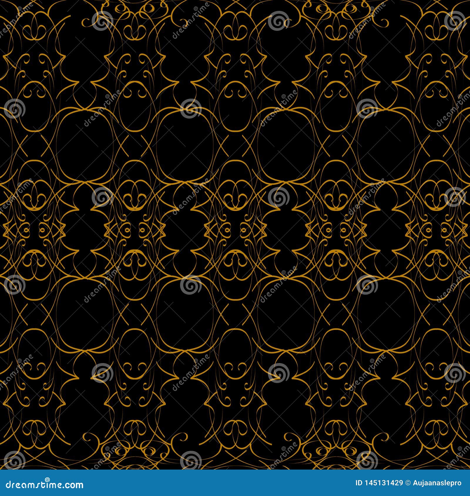 Black and Gold Pattern by Subtle Lines Stock Illustration ...