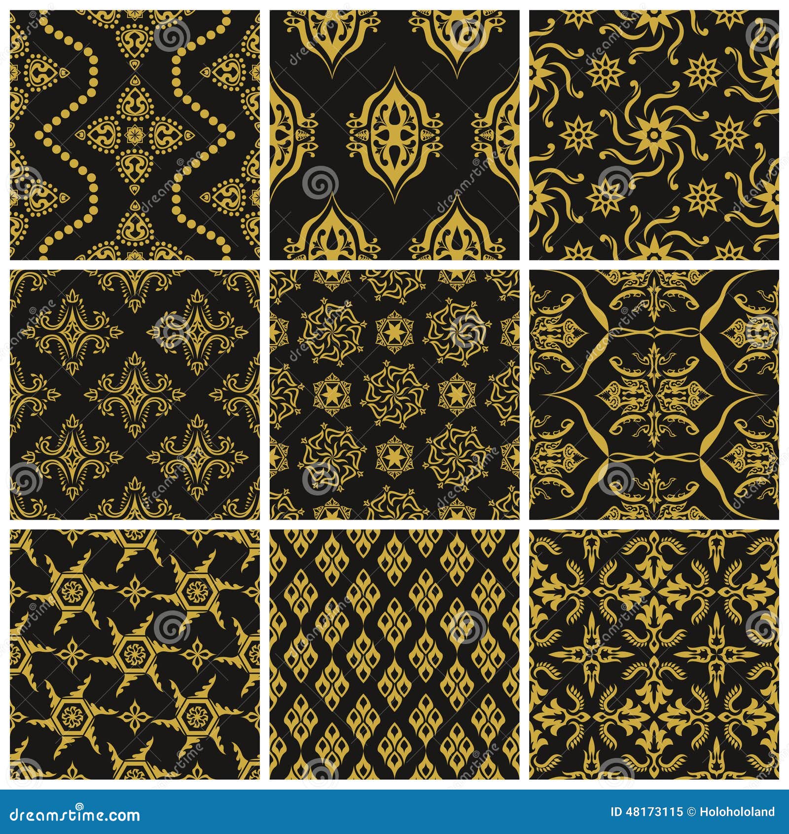 Black and gold patterns stock vector. Illustration of luxury - 48173115