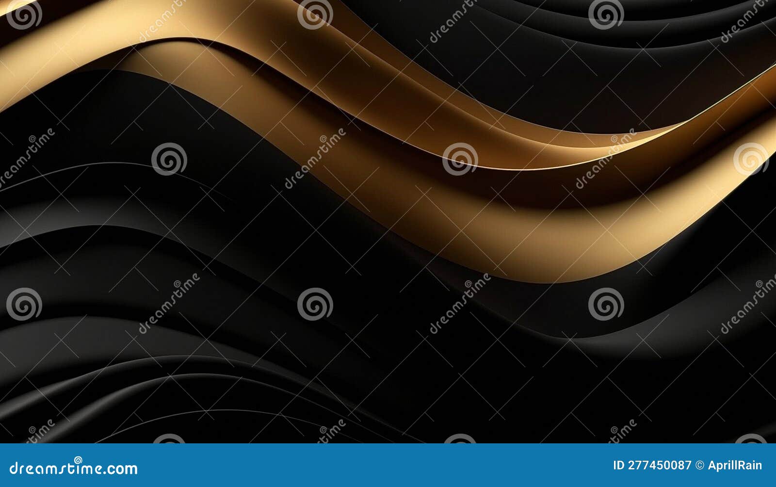 Black and Gold Professional Background with Waves Stock Illustration ...