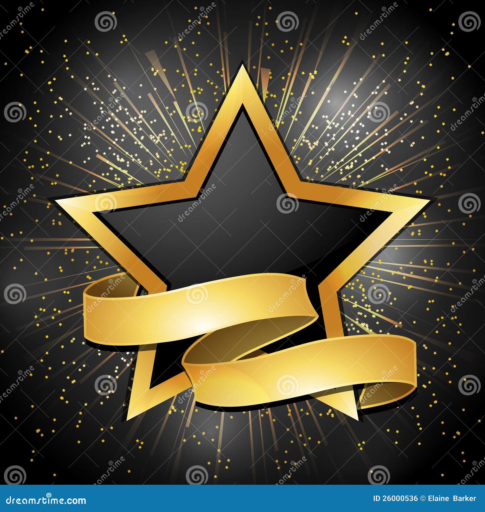 VIP - Gold Star Edged On A White Background. Vector Illustration ...