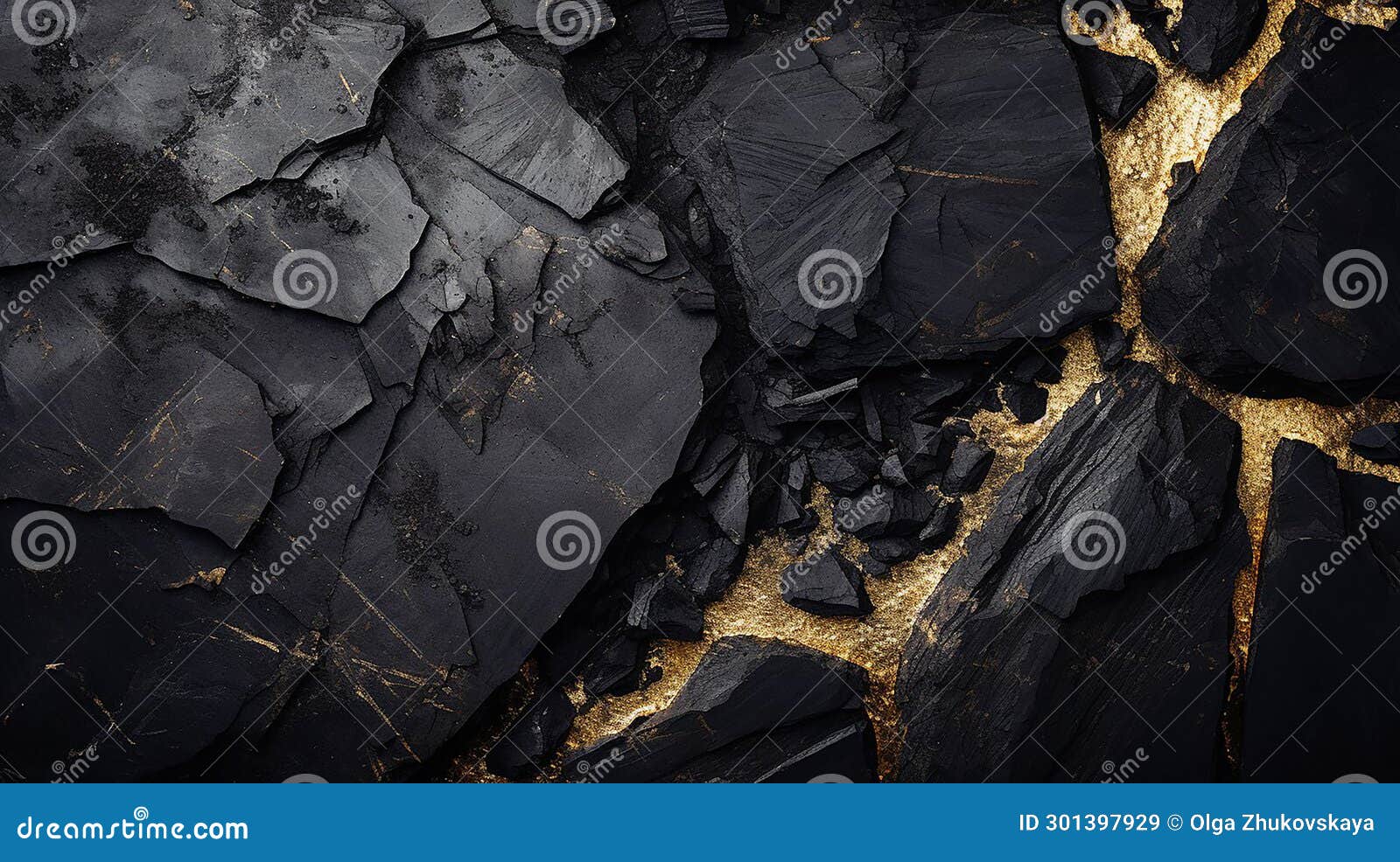 Black and Gold Stone Banner with Nuggets Stock Illustration ...