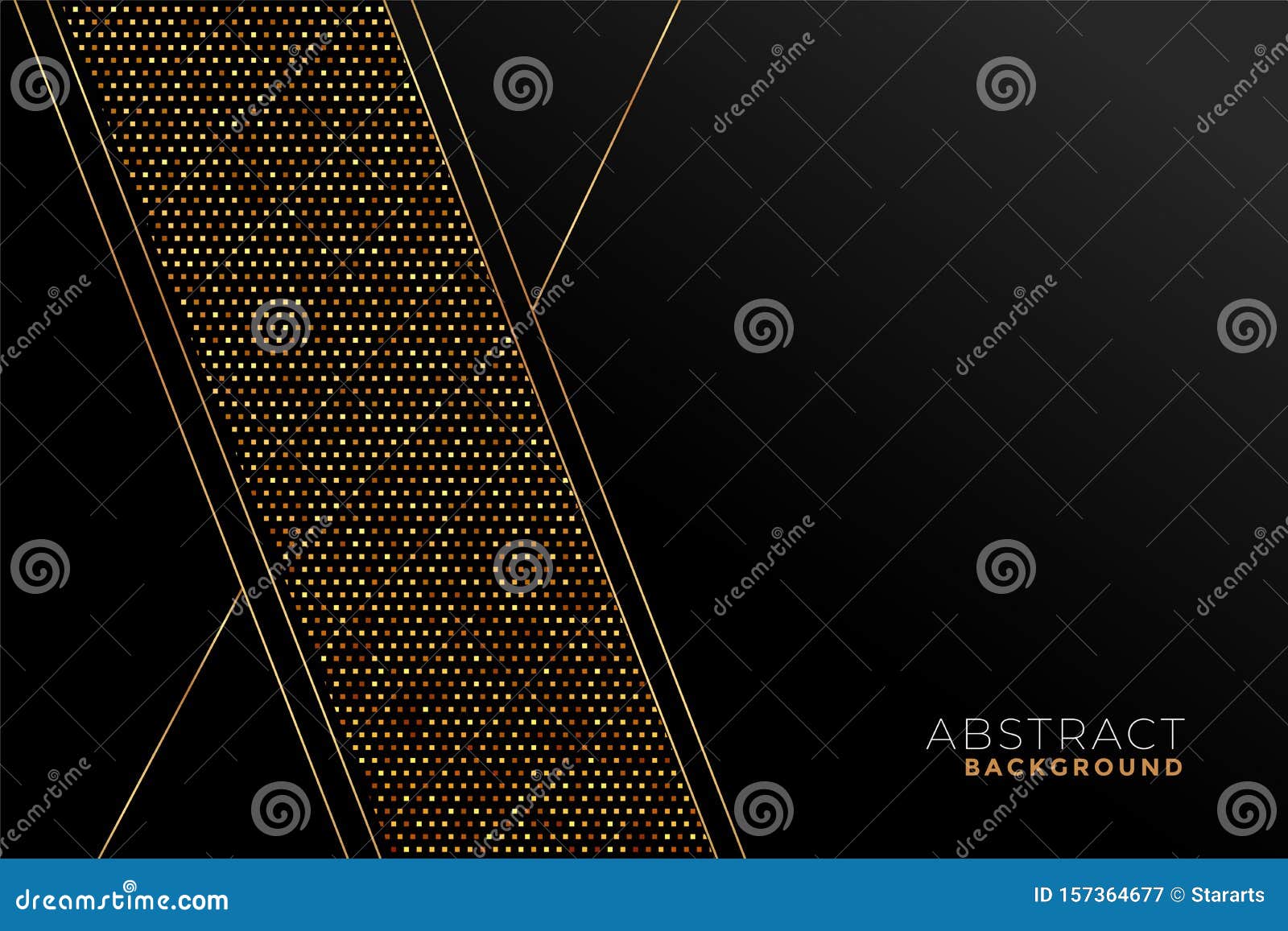 Black and Gold Stylish Pattern in Geometric Shapes Stock Vector ...