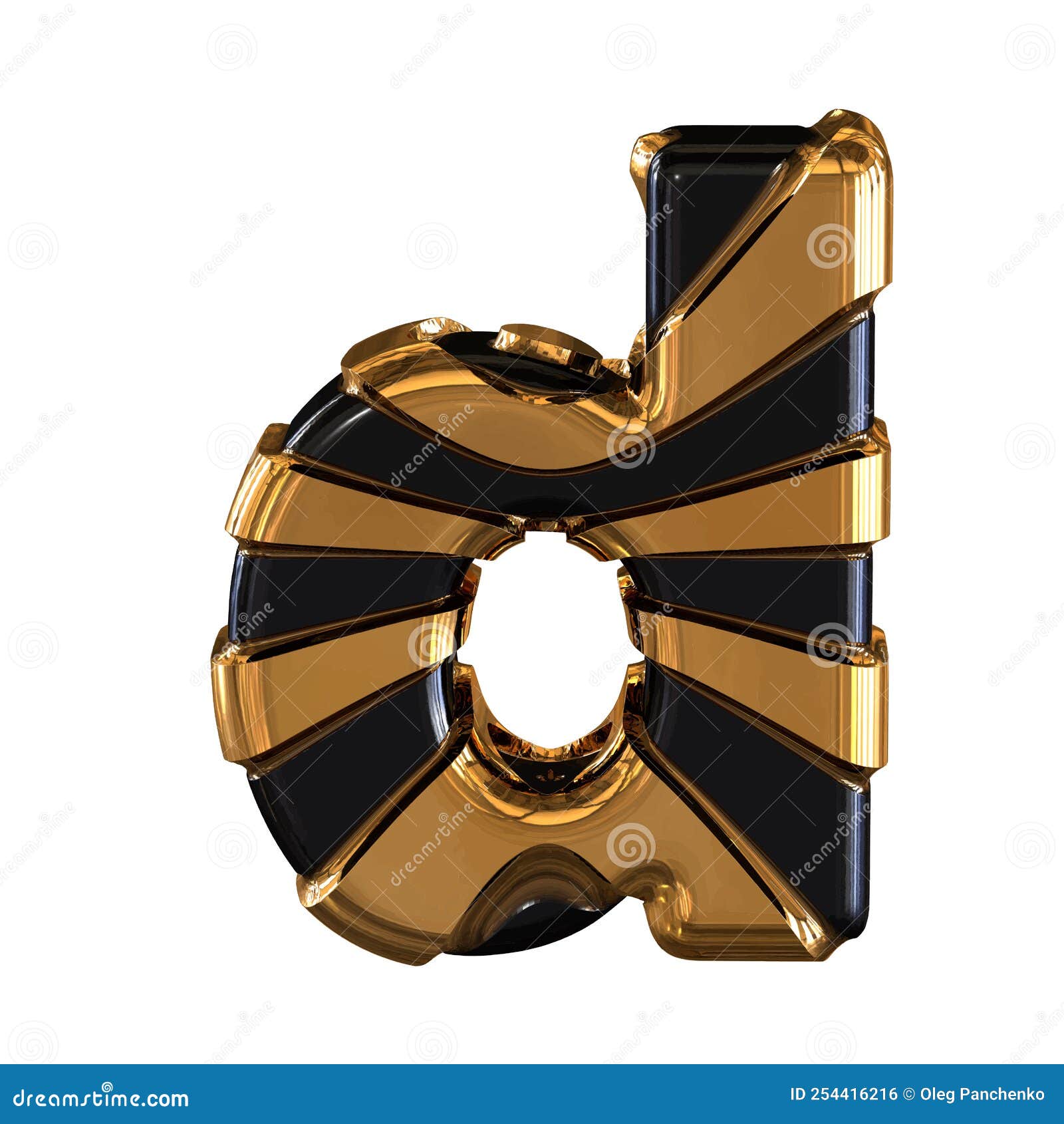 Black and Gold Symbol. Letter D Stock Vector - Illustration of icon ...