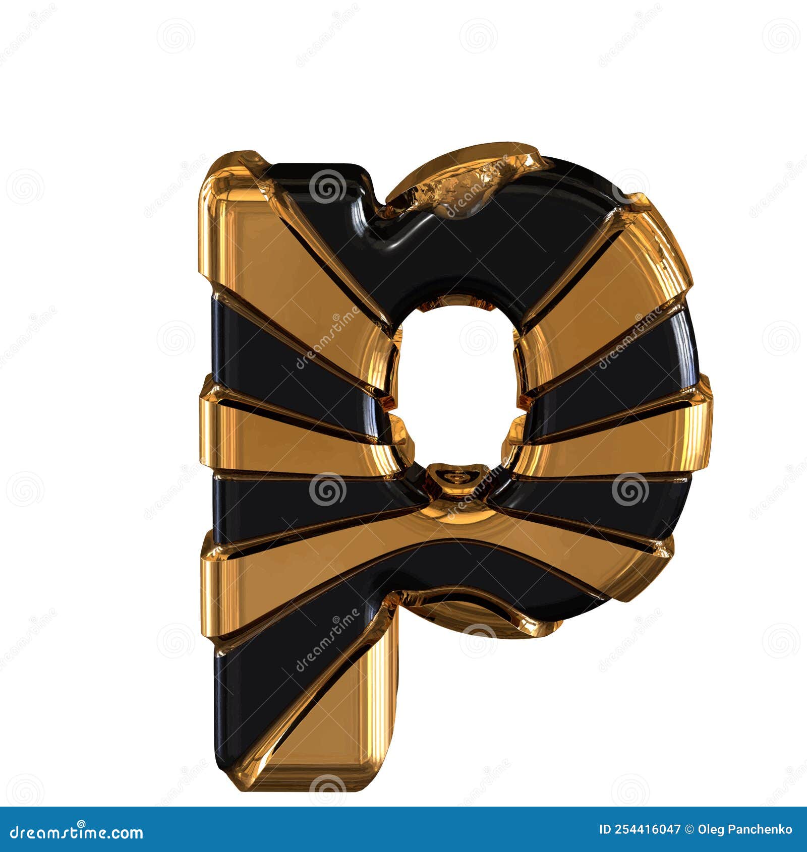 Black and Gold Symbol. Letter P Stock Vector - Illustration of design ...