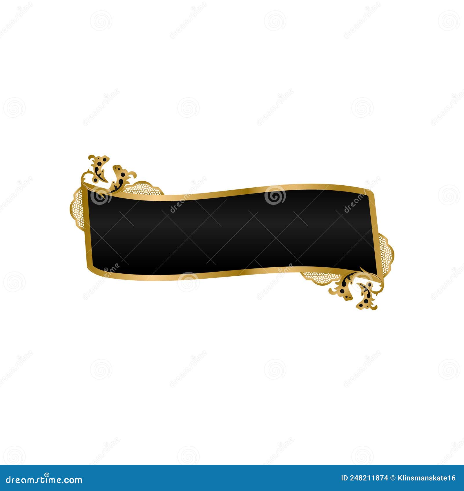 Black and Gold Victorian Banner Design Vector Stock Vector ...