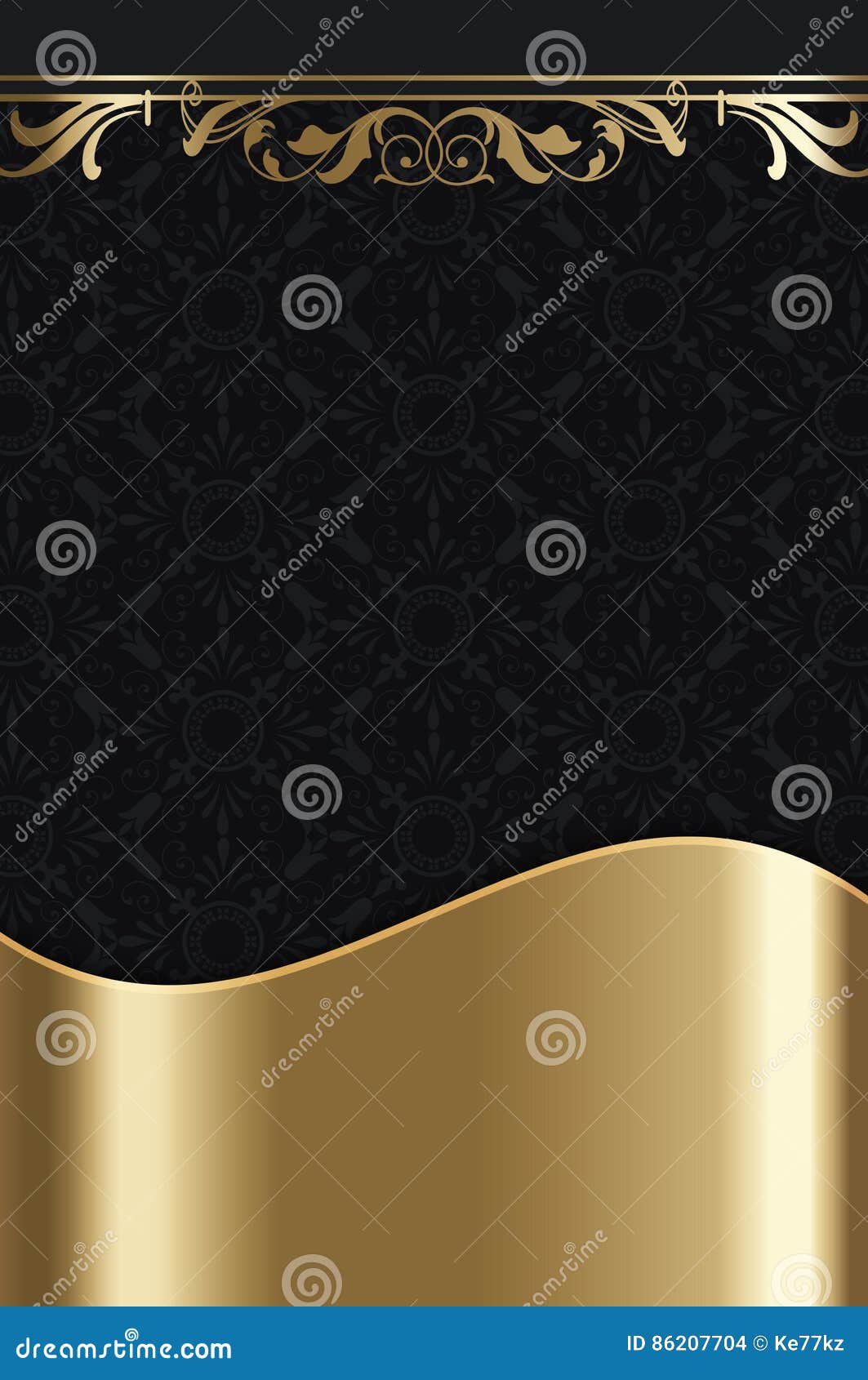 Black and Gold Vintage Background. Stock Illustration - Illustration of ...