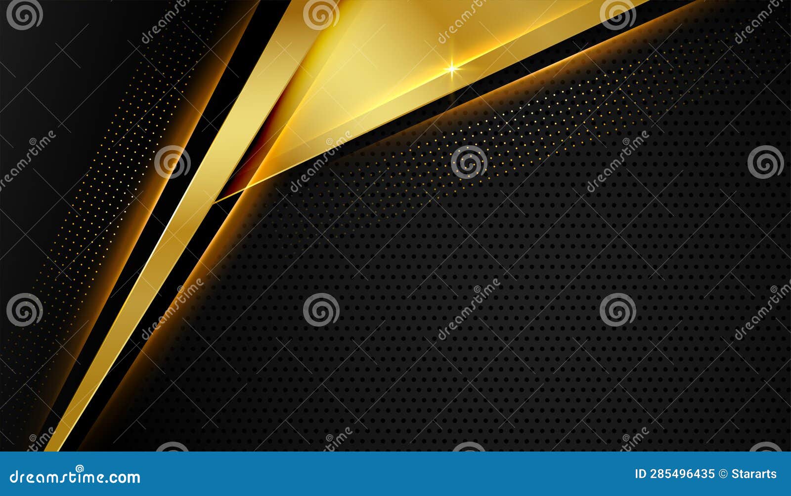 Black and Golden Abstract Background with Text Space Stock Vector ...