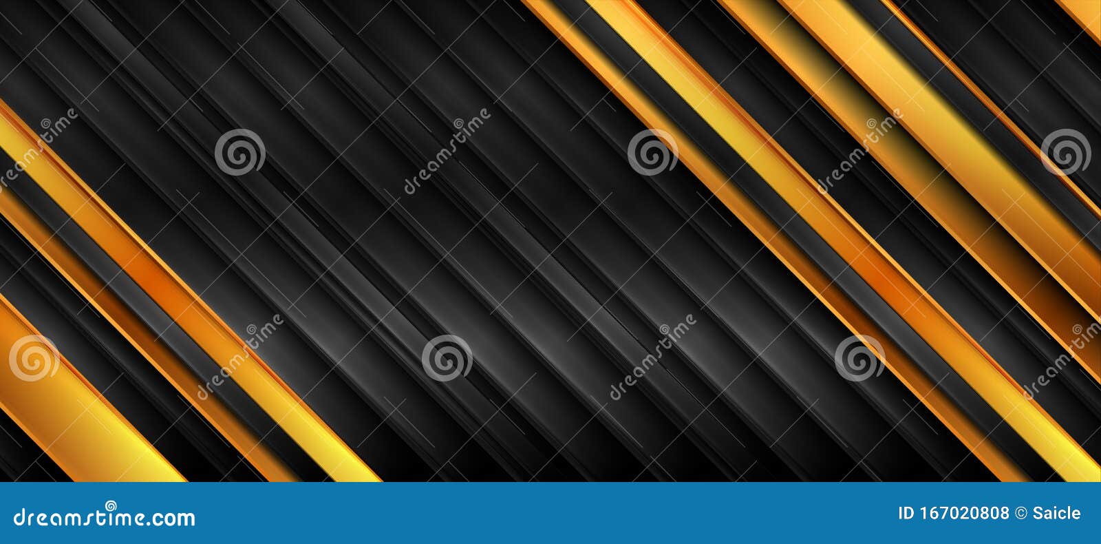Black and Golden Abstract Tech Background with Glossy Stripes Stock ...
