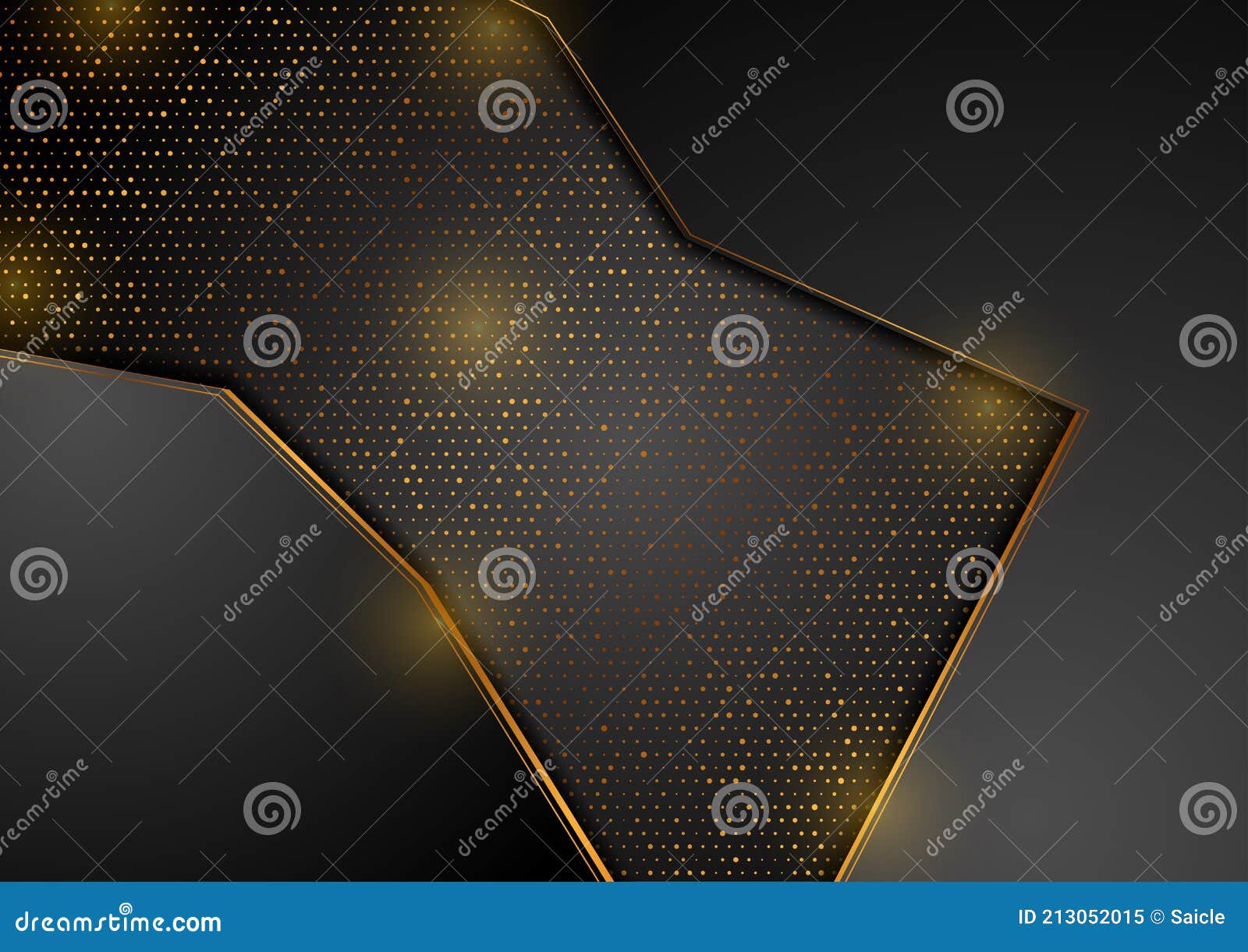 Black and Golden Abstract Tech Geometric Background Stock Vector ...