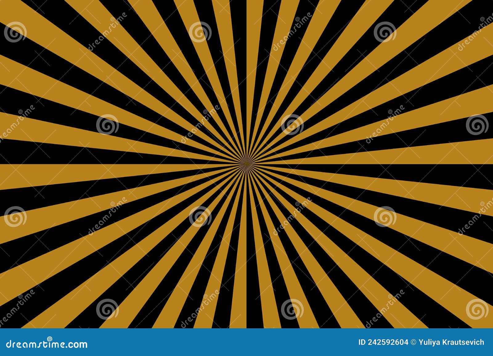 Black Golden Burst Background. Rays Background in Retro Style. Vector ...