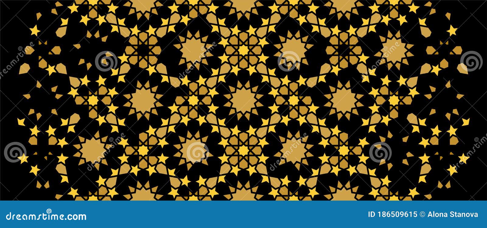 Black and Golden Islamic Arabic Decorative Pattern, Texture, Background ...