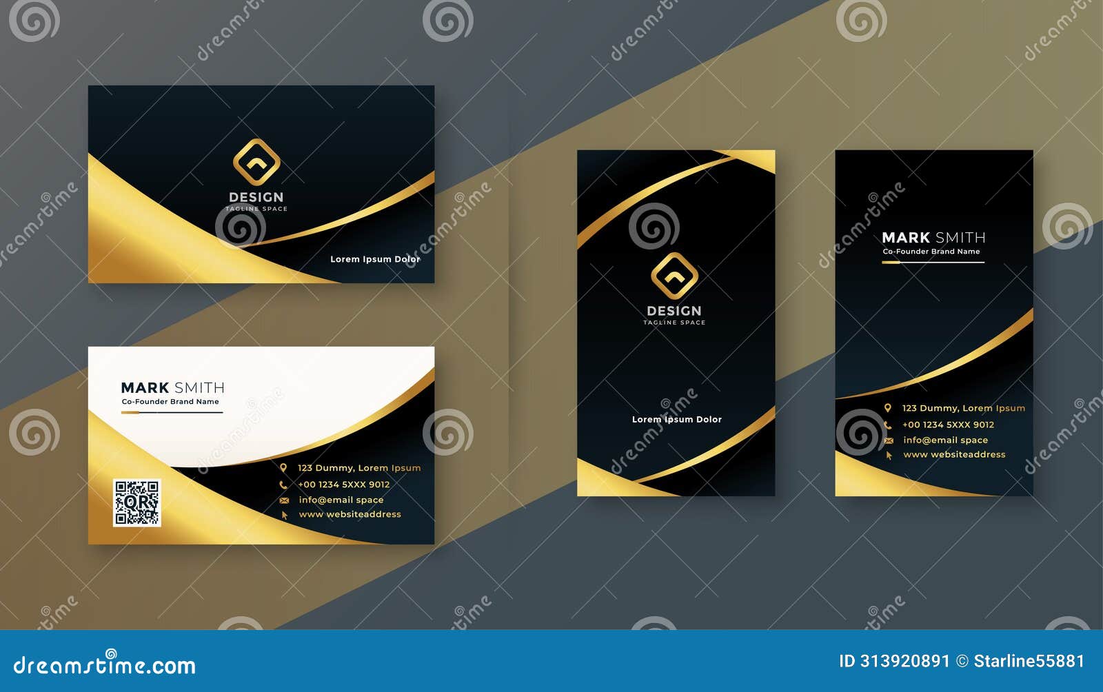 Black and Golden Premium Business Card Design Stock Vector ... Black and Golden Premium Business Card Design Stock Vector ...