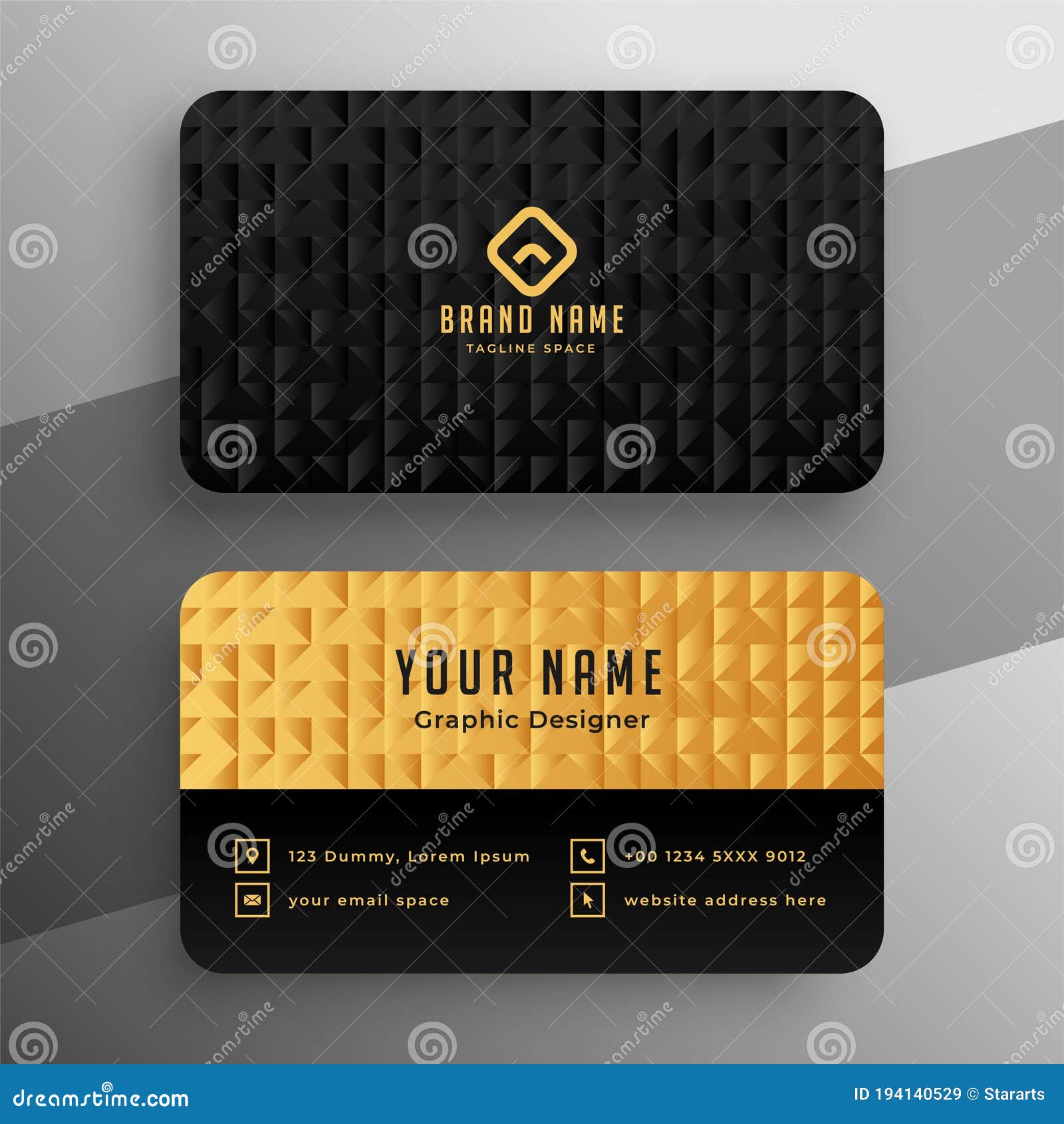 Black and Golden Premium Business Card Template Design Stock Vector ... Black and Golden Premium Business Card Template Design Stock Vector ...