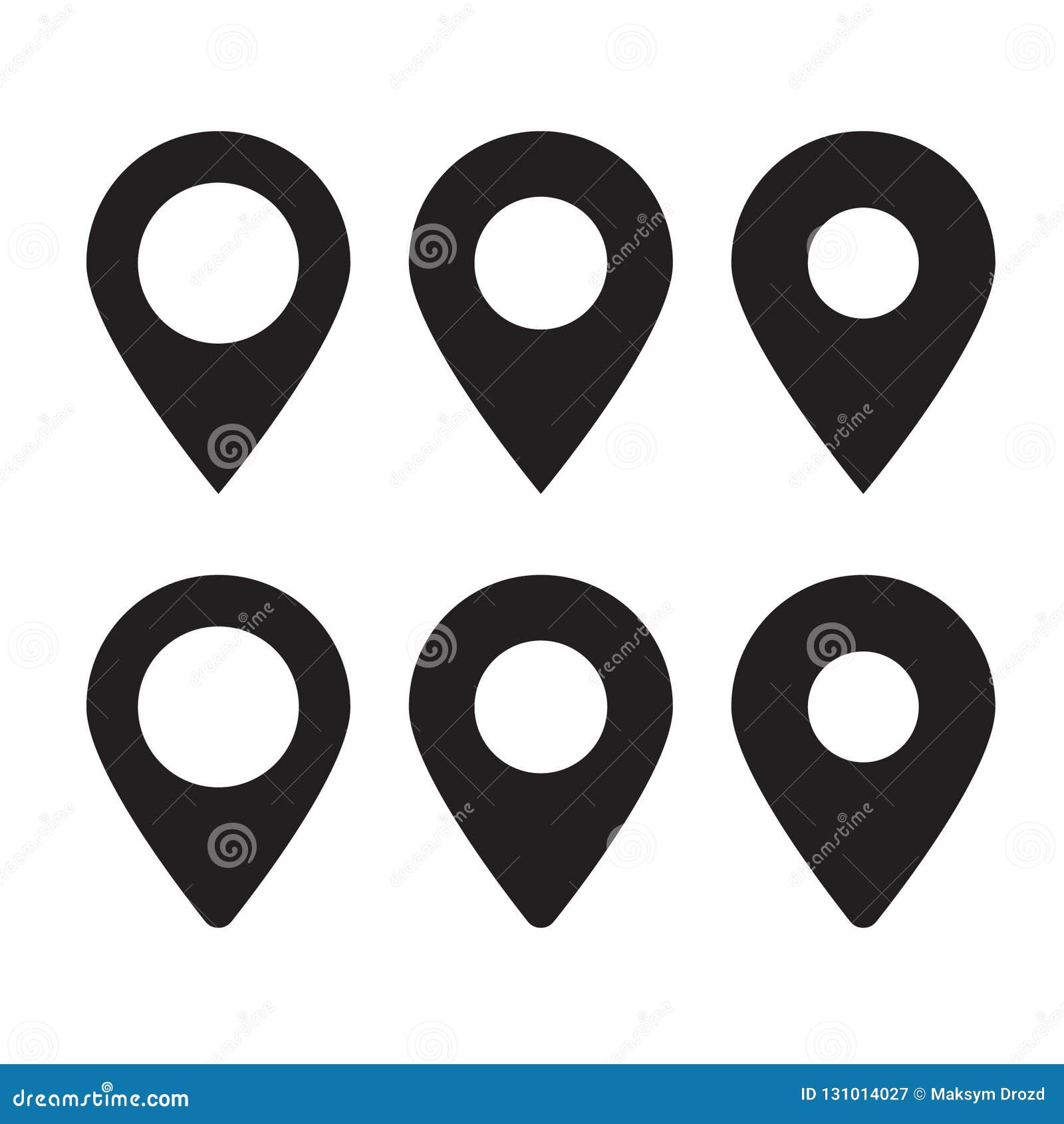 Pin Point Icon. Location Symbol Isolated On White Background Vector ...