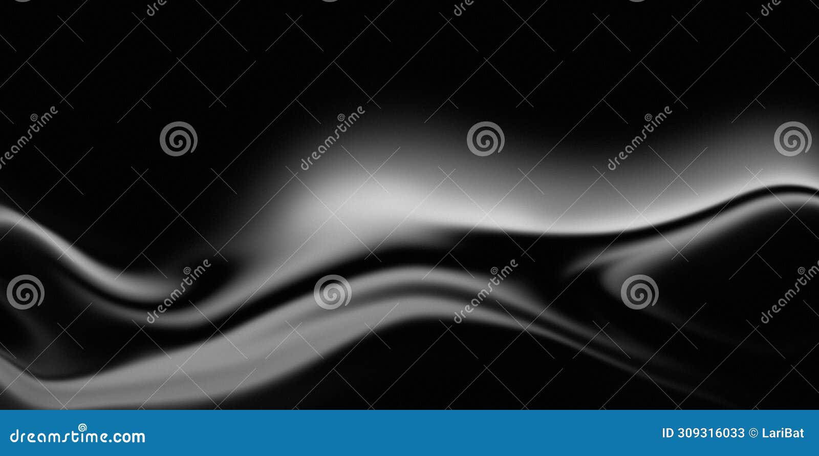 Black Gradient Wave Background with Added Noise. Dark Flowing Black ...