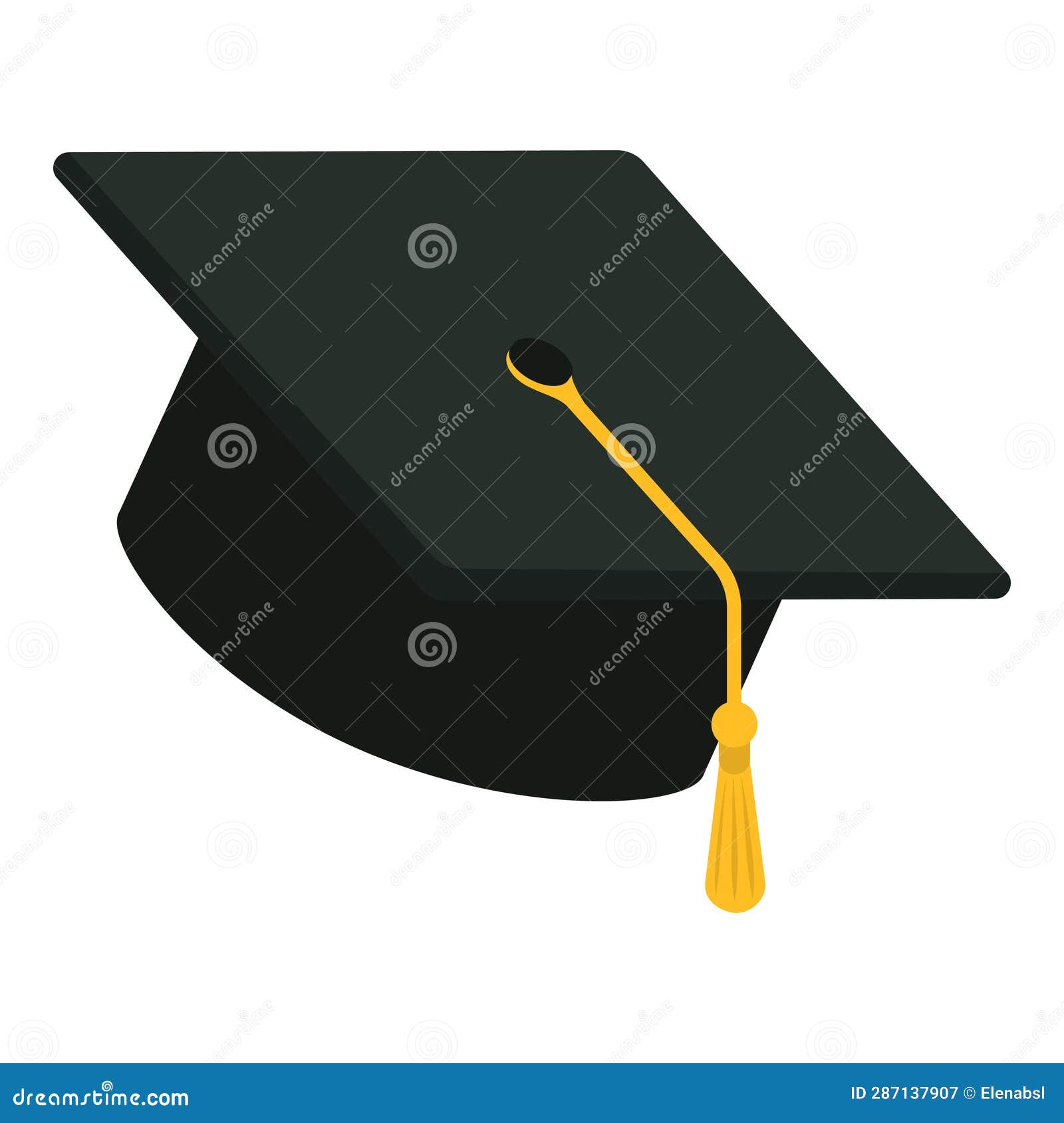 Black Graduation Cap: Learning and Education Stock Illustration ...